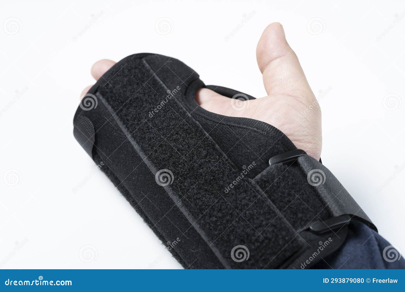 Hand with Fingers Protector on White Background Stock Photo - Image of ...
