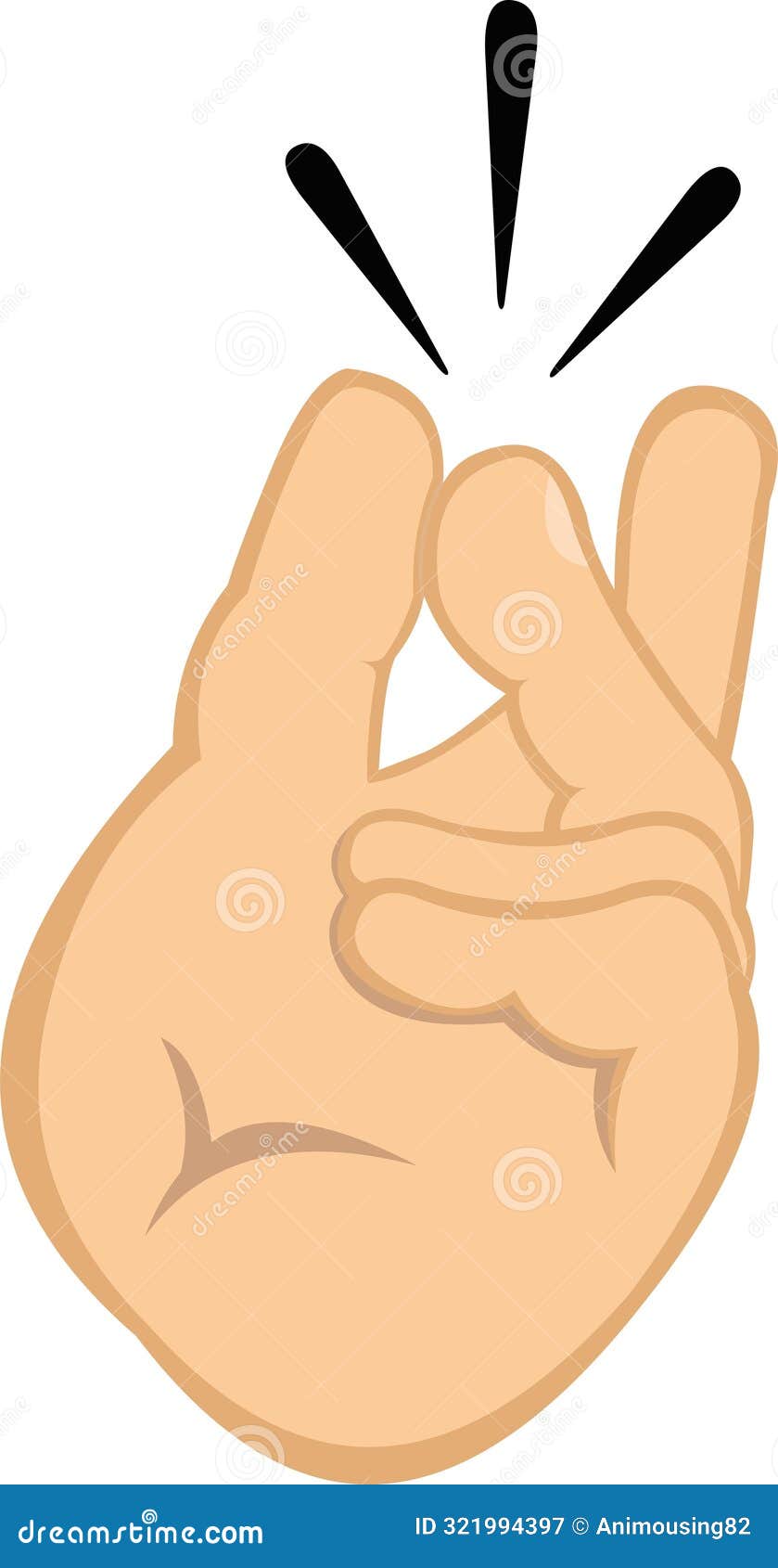 Hand fingers snap stock vector. Illustration of skin - 321994397