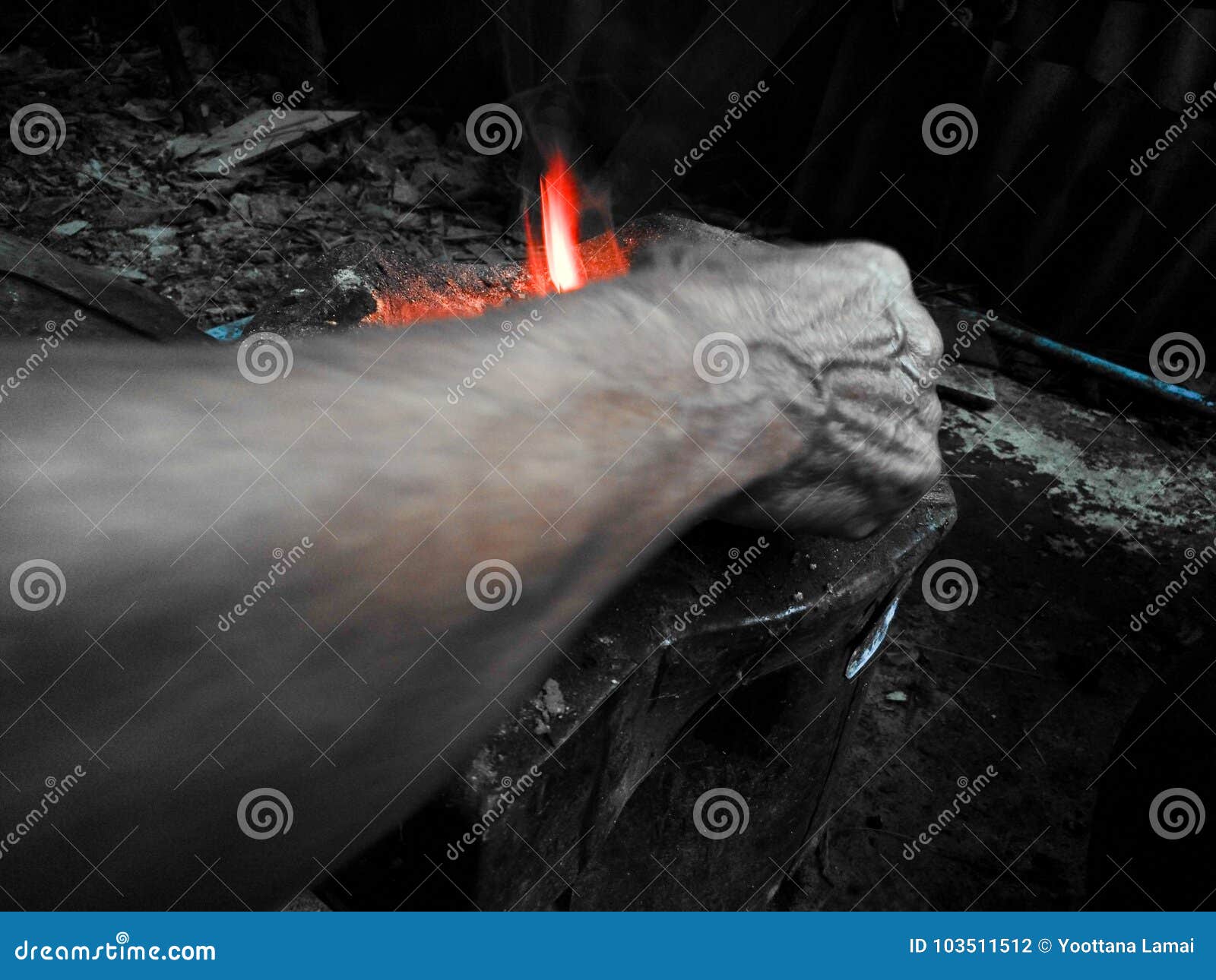 Hand and fire stock photo. Image of kitchen, stove, hand - 103511512
