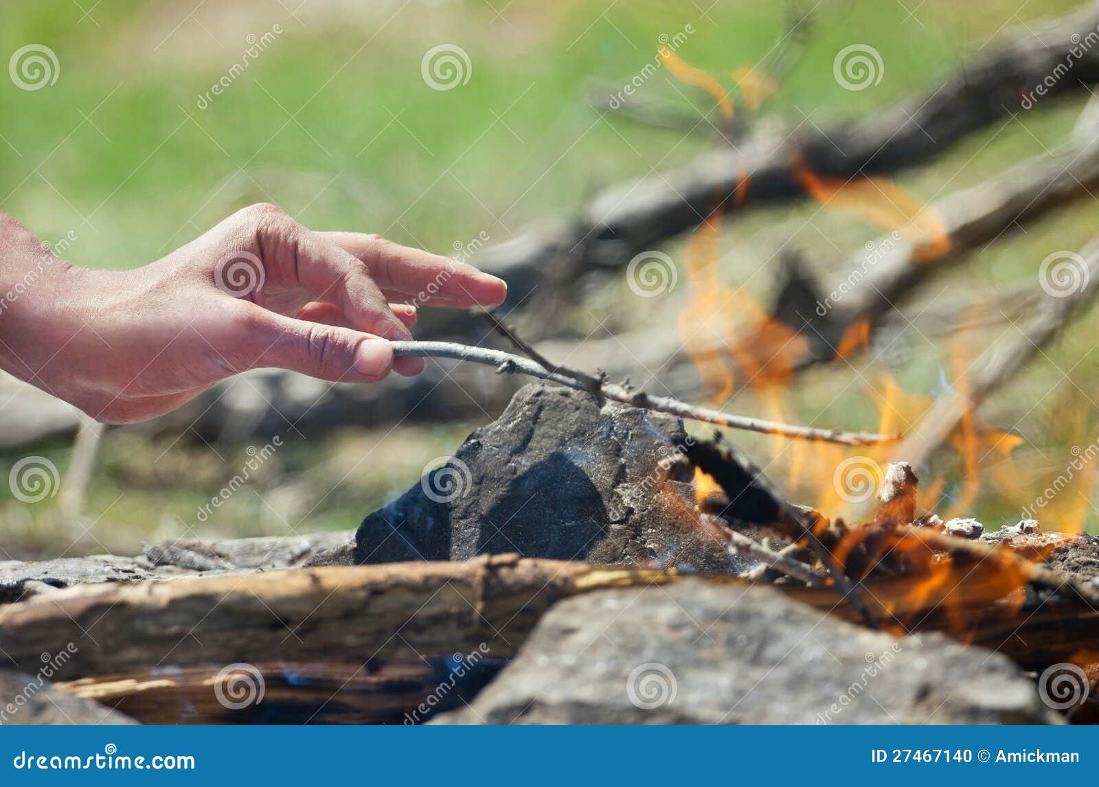 Hand in the fire stock photo. Image of hollyday, outdoor - 27467140