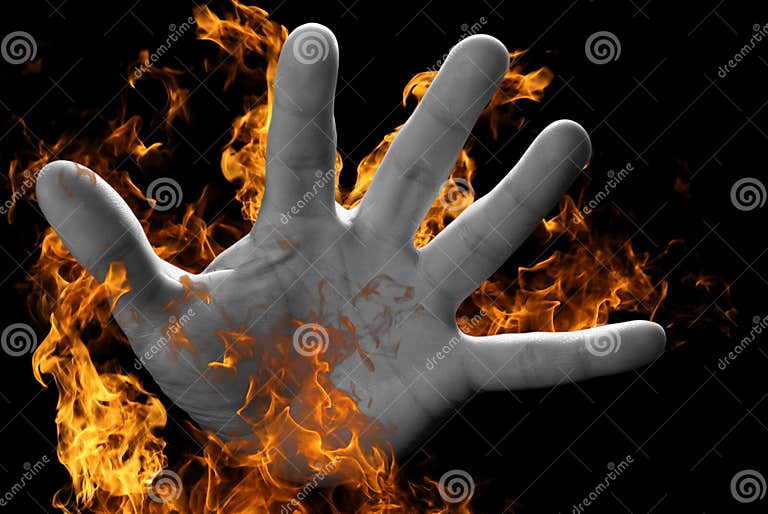 Hand on fire stock photo. Image of lines, blaze, exorcism - 5552580