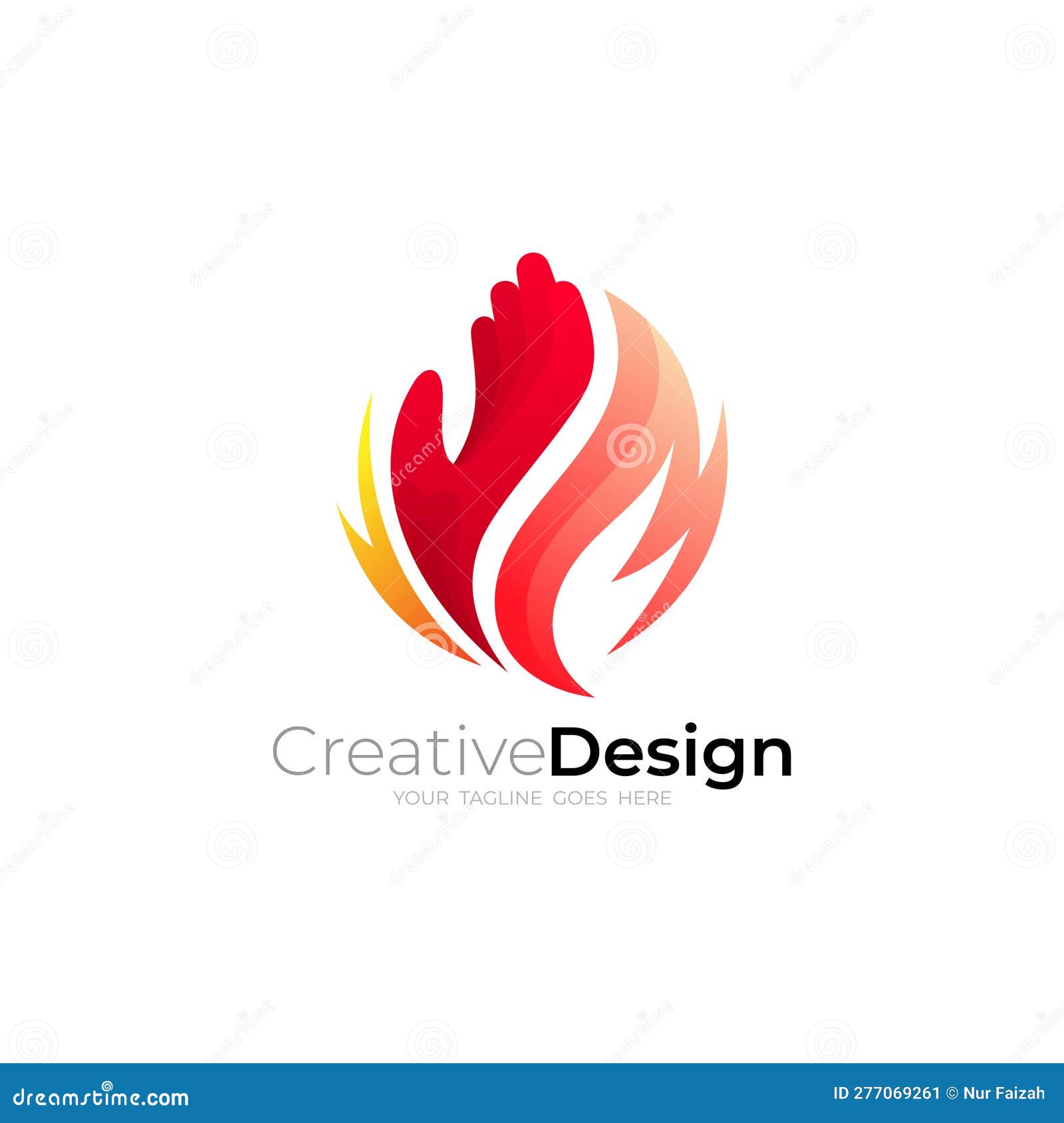 Hand and Fire Design Combination, Hand Care Icons Stock Vector ...