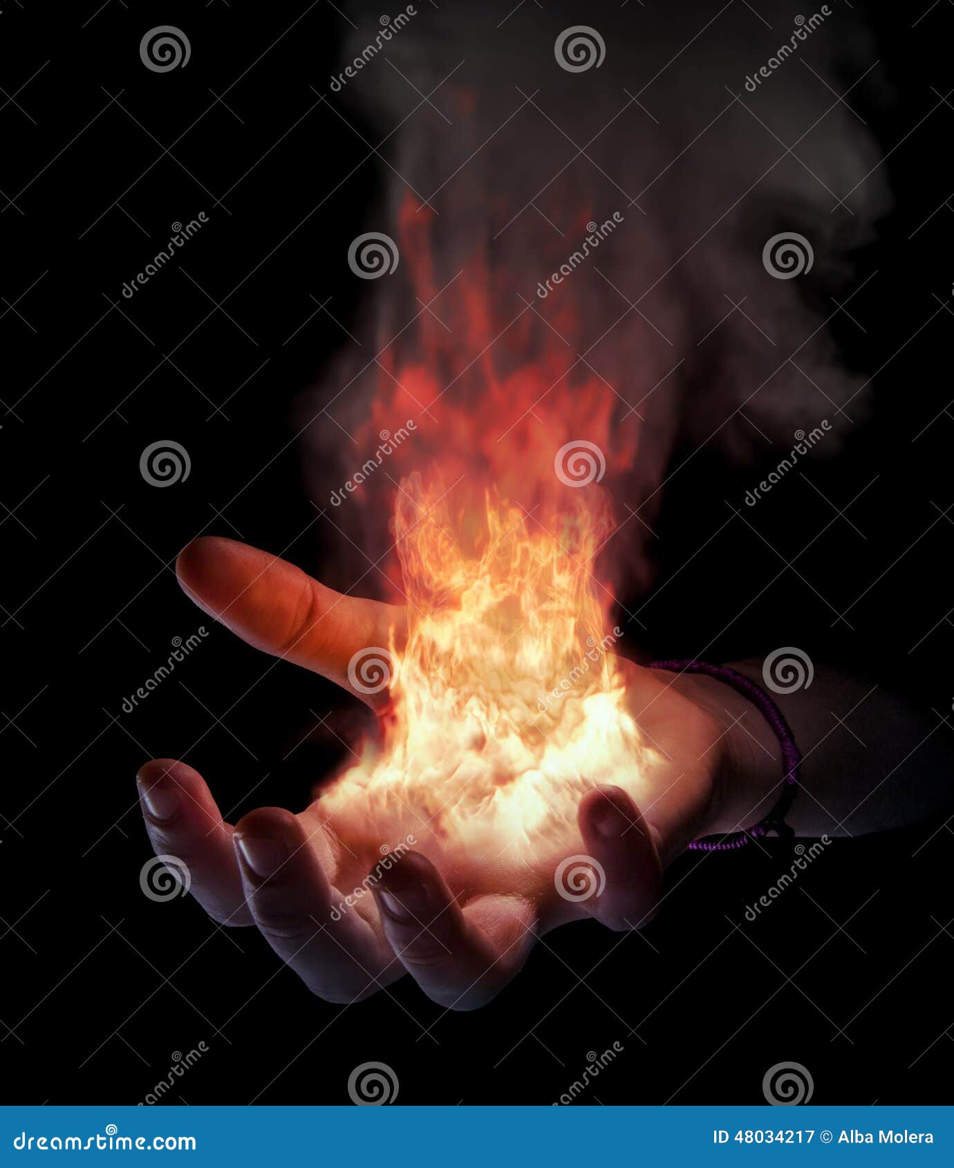Hand on fire stock image. Image of finger, smoke, creation - 48034217