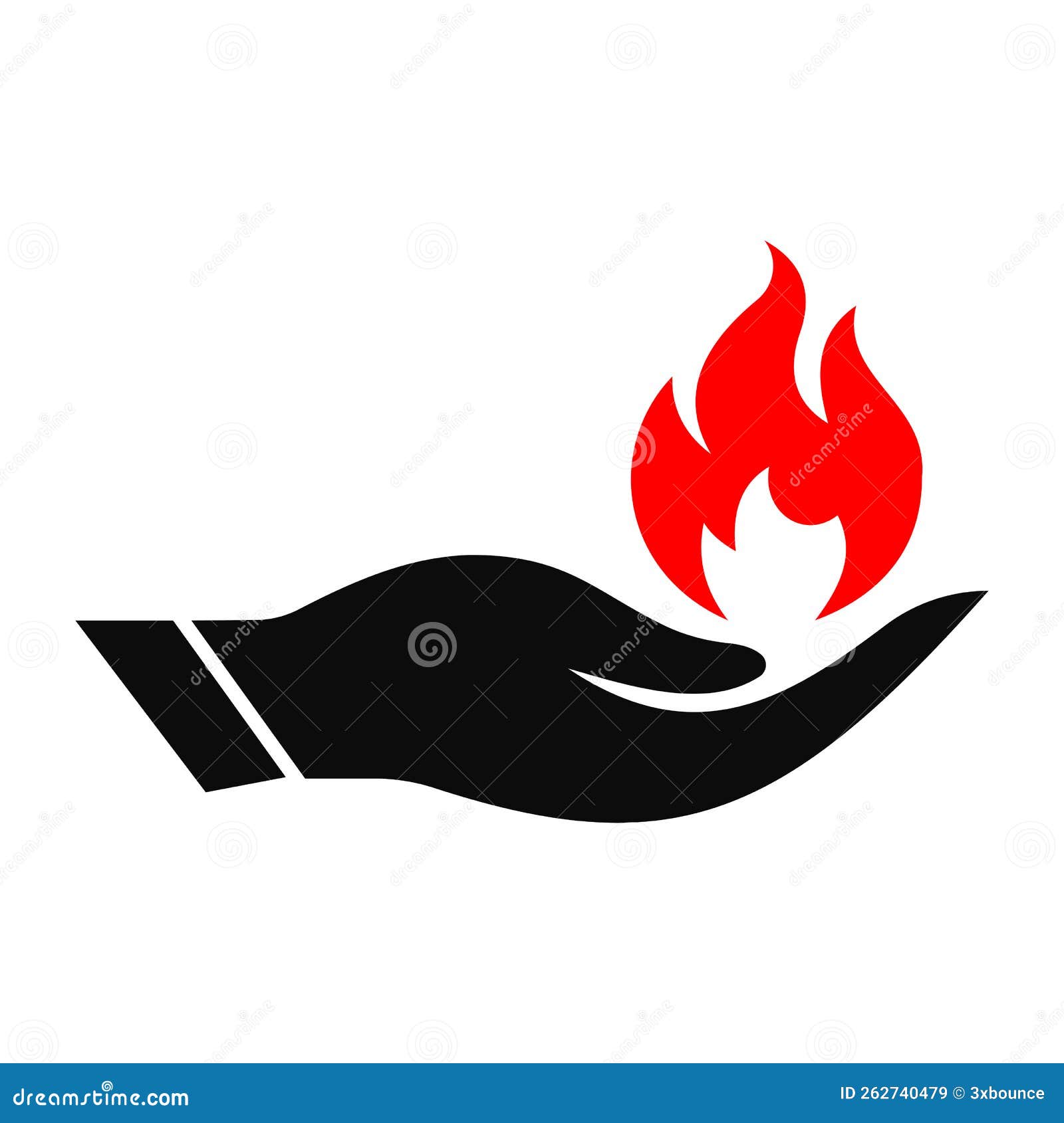 Hand Fire Logo Design. Fire Logo with Hand Concept Vector Stock Vector ...
