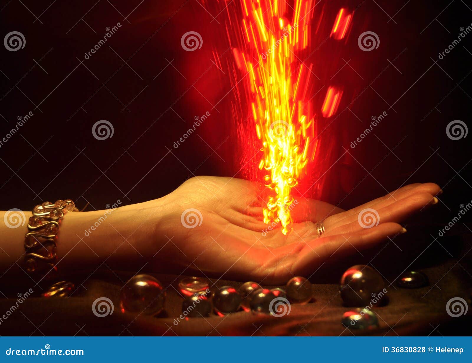 Hand on Fire stock photo. Image of marbles, fire, painting - 36830828