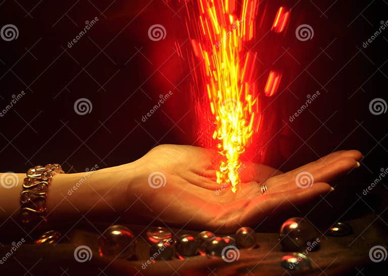 Hand on Fire stock photo. Image of marbles, fire, painting - 36830828