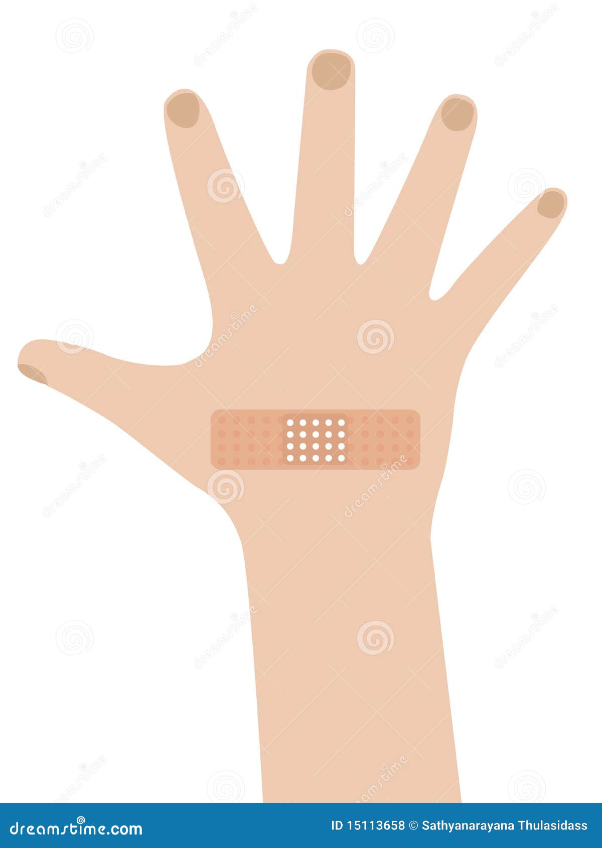 Hand - first aid stock vector. Illustration of heal, nails - 15113658