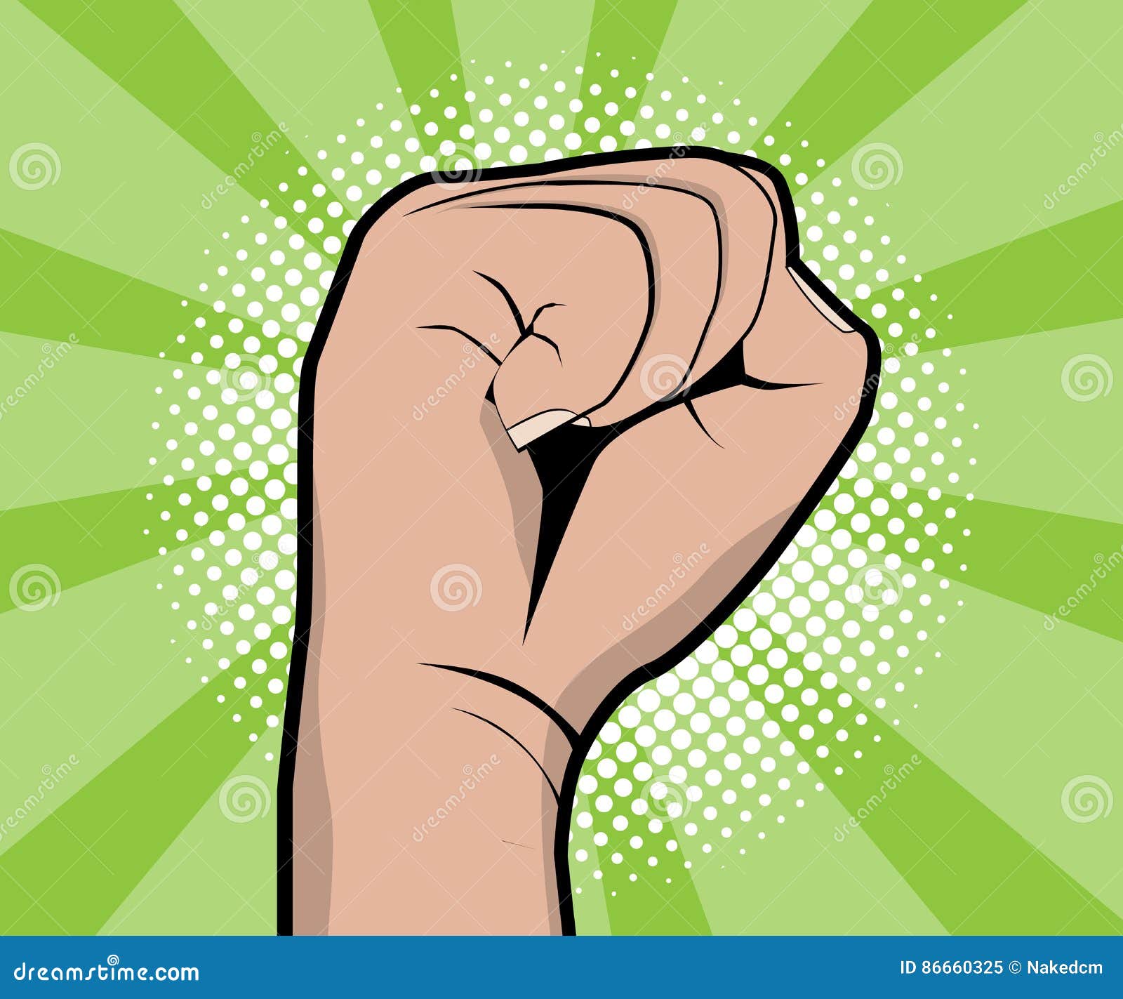 Fist Of Revolution. Hand Up For Showing Power Of Our. Illustration In ...