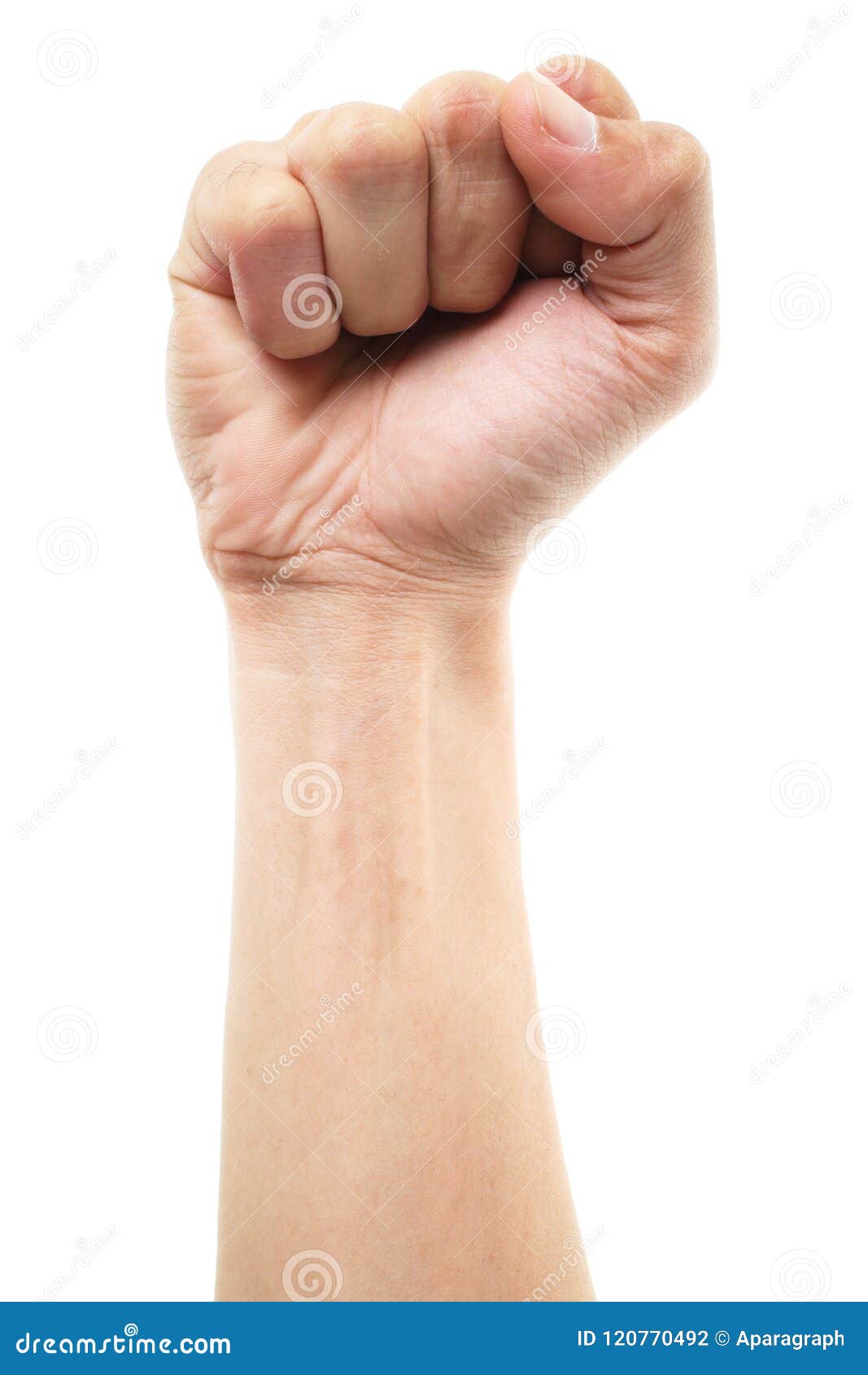 Hand Fist Symbol Isolated on White Background Stock Photo - Image of ...