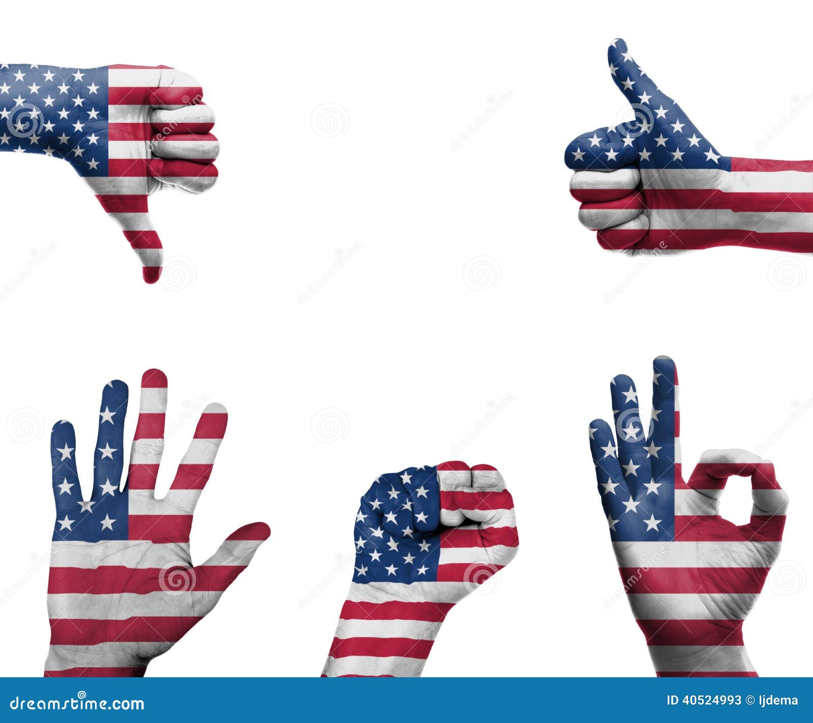 Hand with the Flag of the USA Stock Illustration - Illustration of ...