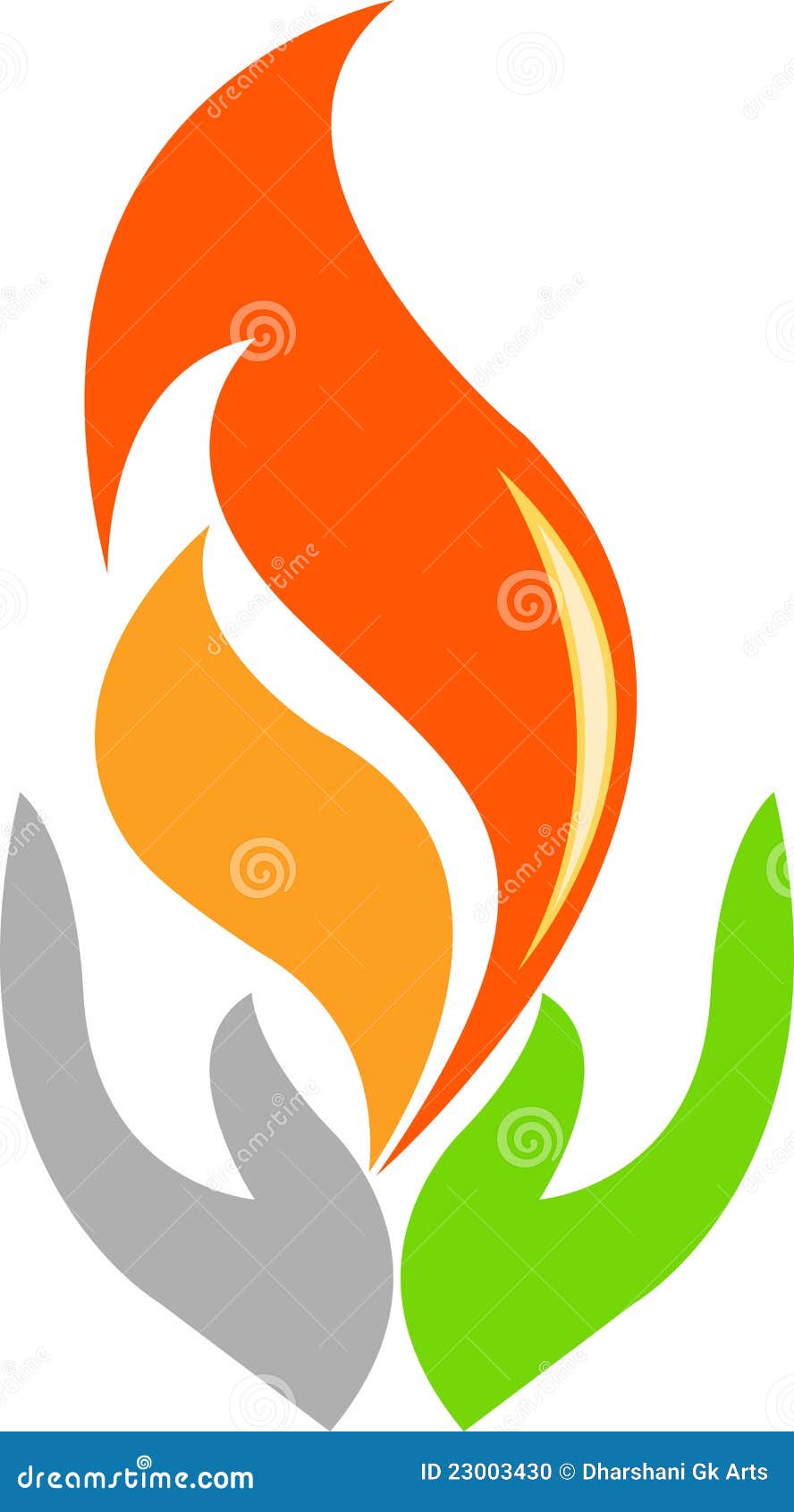 Hand Flame Logo Vector Illustration | CartoonDealer.com #31806134