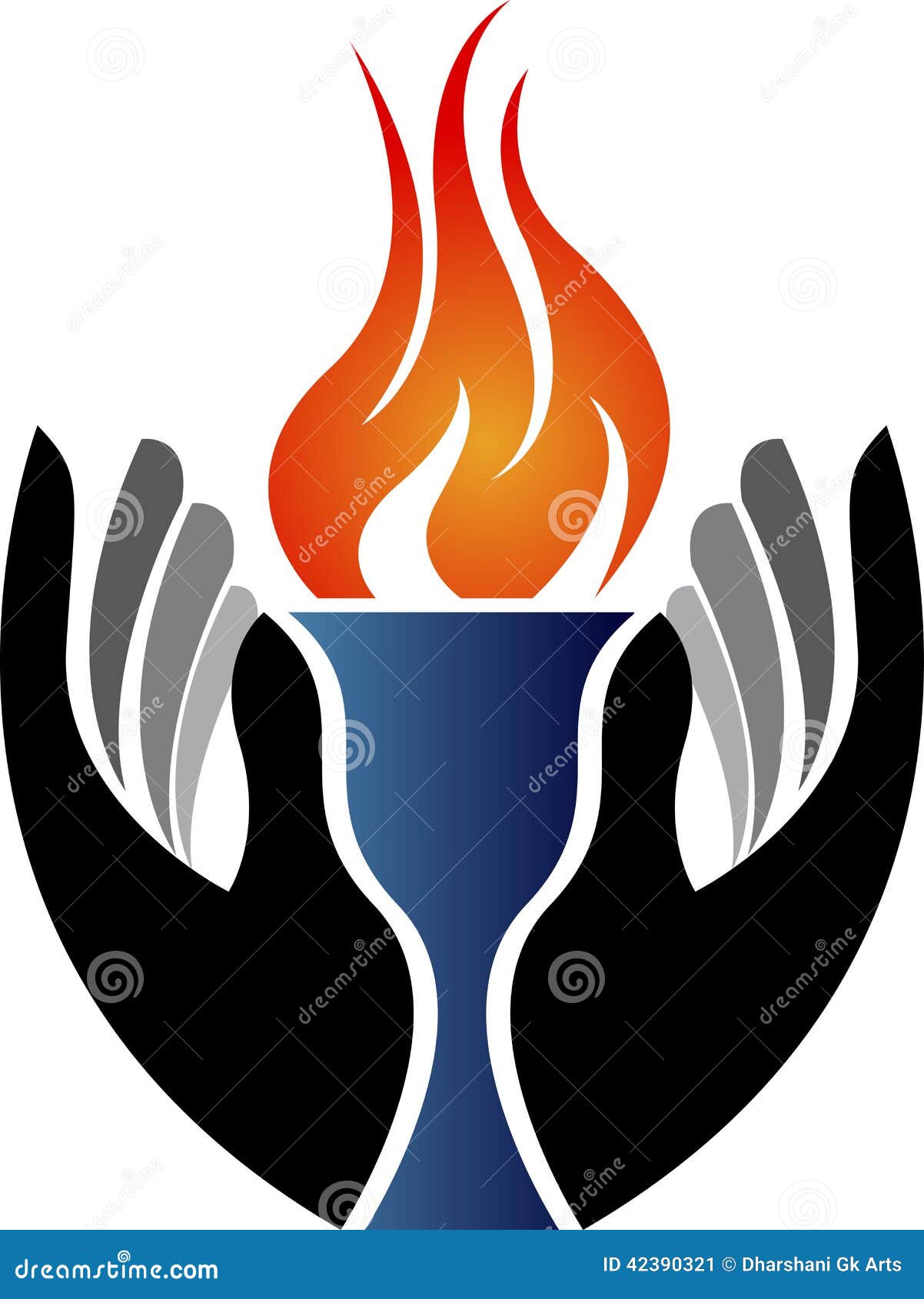 Hand Flame Logo Vector Illustration | CartoonDealer.com #31806134