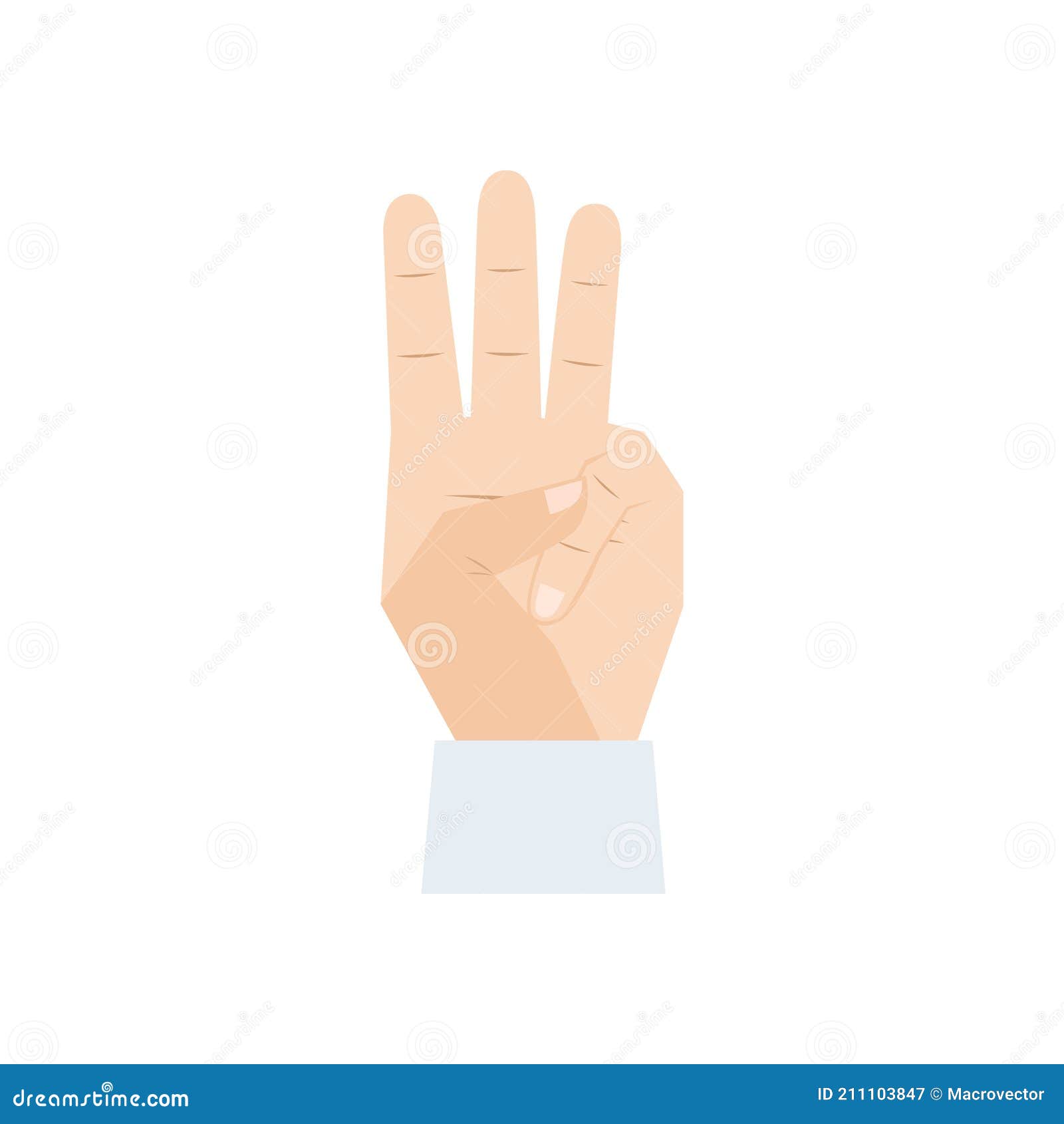 Hand Flat Icon stock vector. Illustration of symbol - 211103847