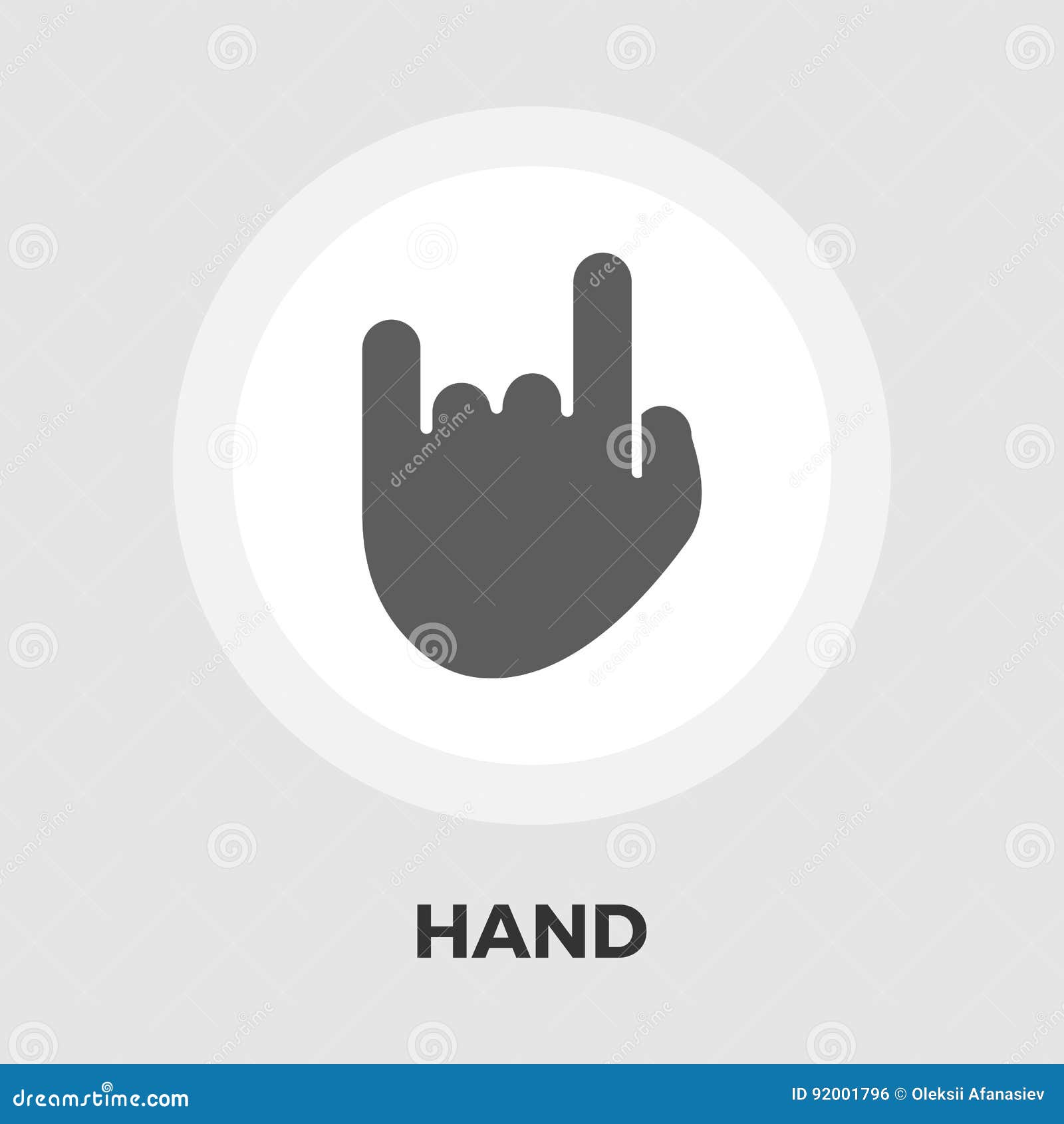 Hand flat icon stock vector. Illustration of sign, symbol - 92001796