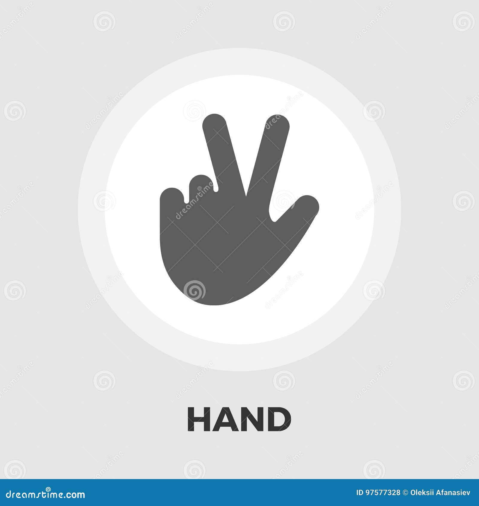 Hand flat icon stock vector. Illustration of cool, finger - 97577328