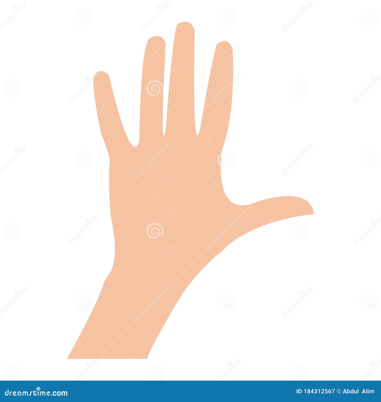 Hand Flat Illustration with White Background Stock Vector ...