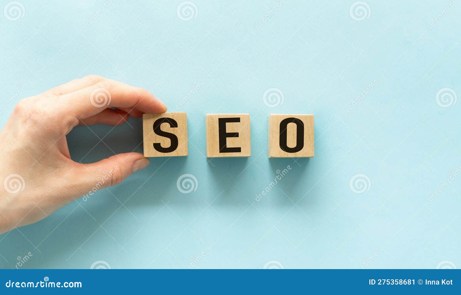 Hand Flip SEA To SEO Text Wooden Cube Blocks on Table Background ...