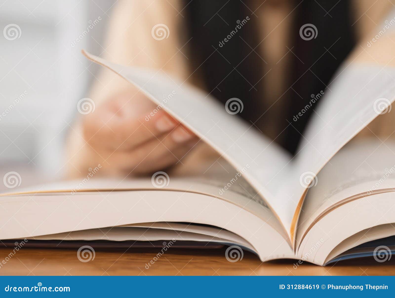 Hand Flipping through Pages of Book Stock Illustration - Illustration ...