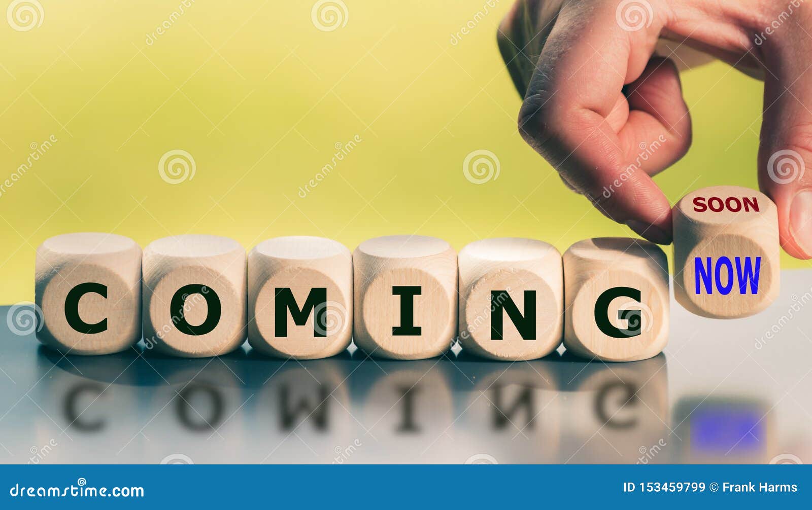 Hand Flips A Cube And Changes The Expression `coming Soon` To `coming ...