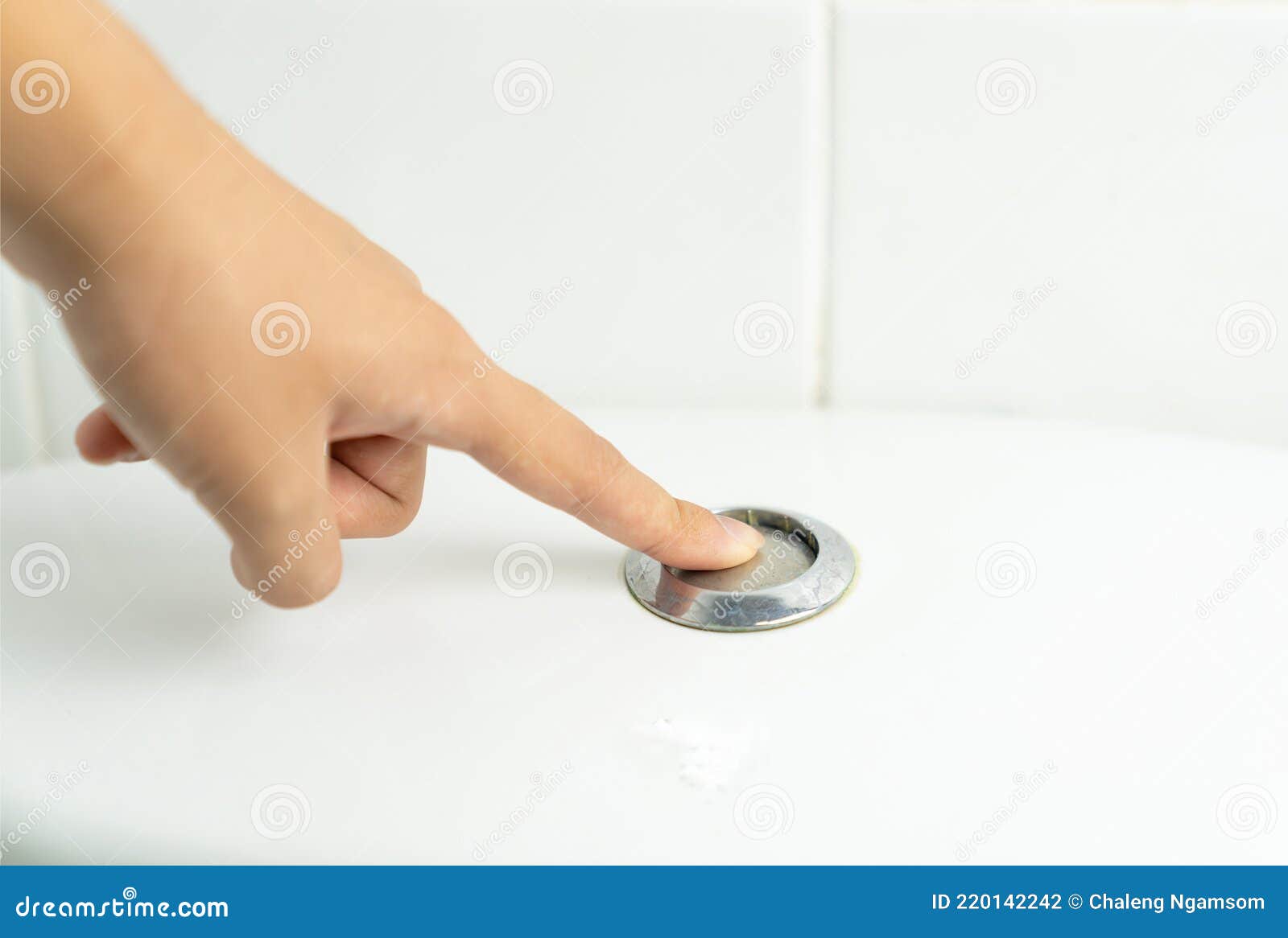 Hand Flush Toilet on White Background Stock Photo - Image of lavatory ...