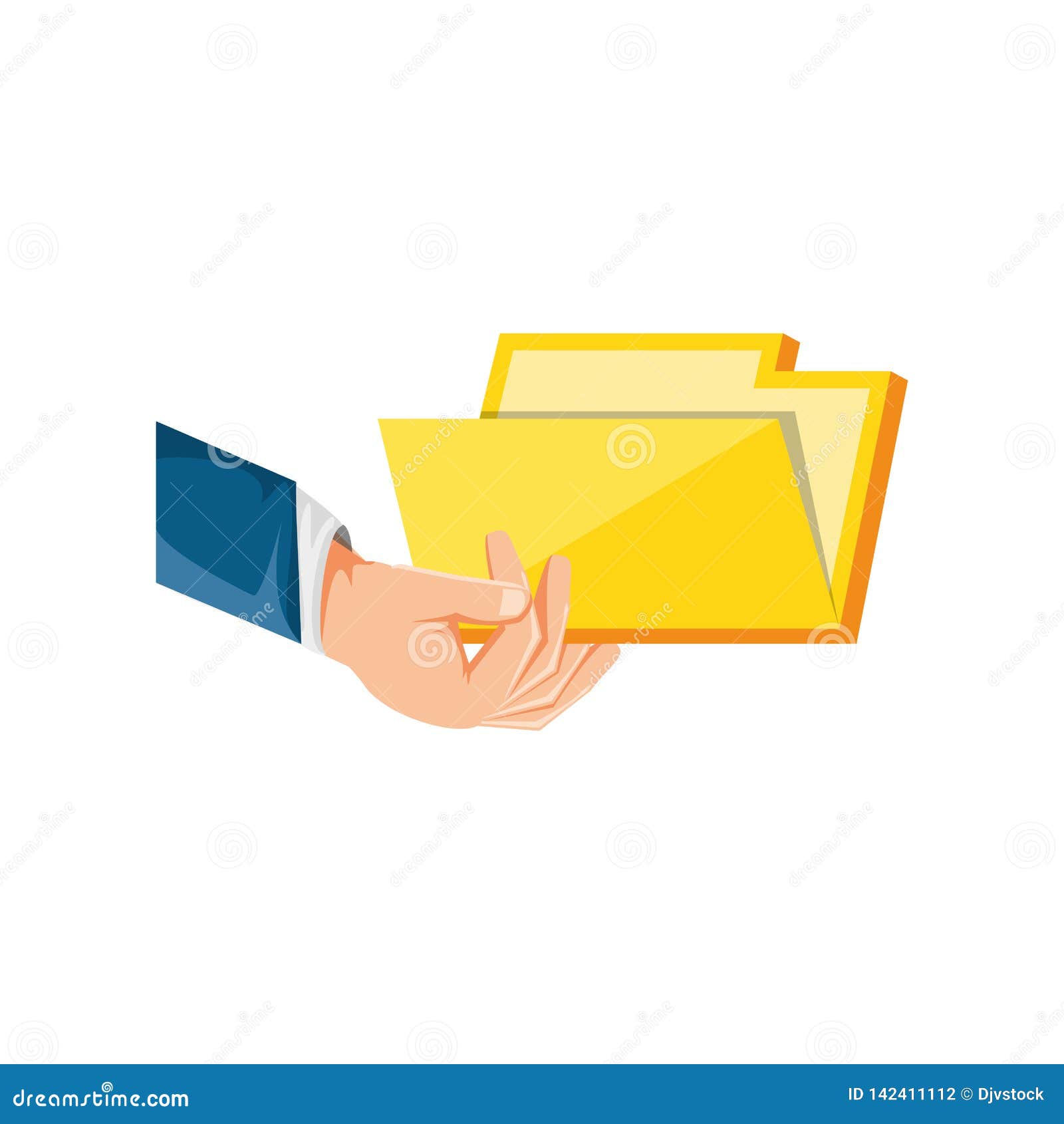 Hand with Folder Document Isolated Icon Stock Vector - Illustration of ... Hand with Folder Document Isolated Icon Stock Vector - Illustration of ...