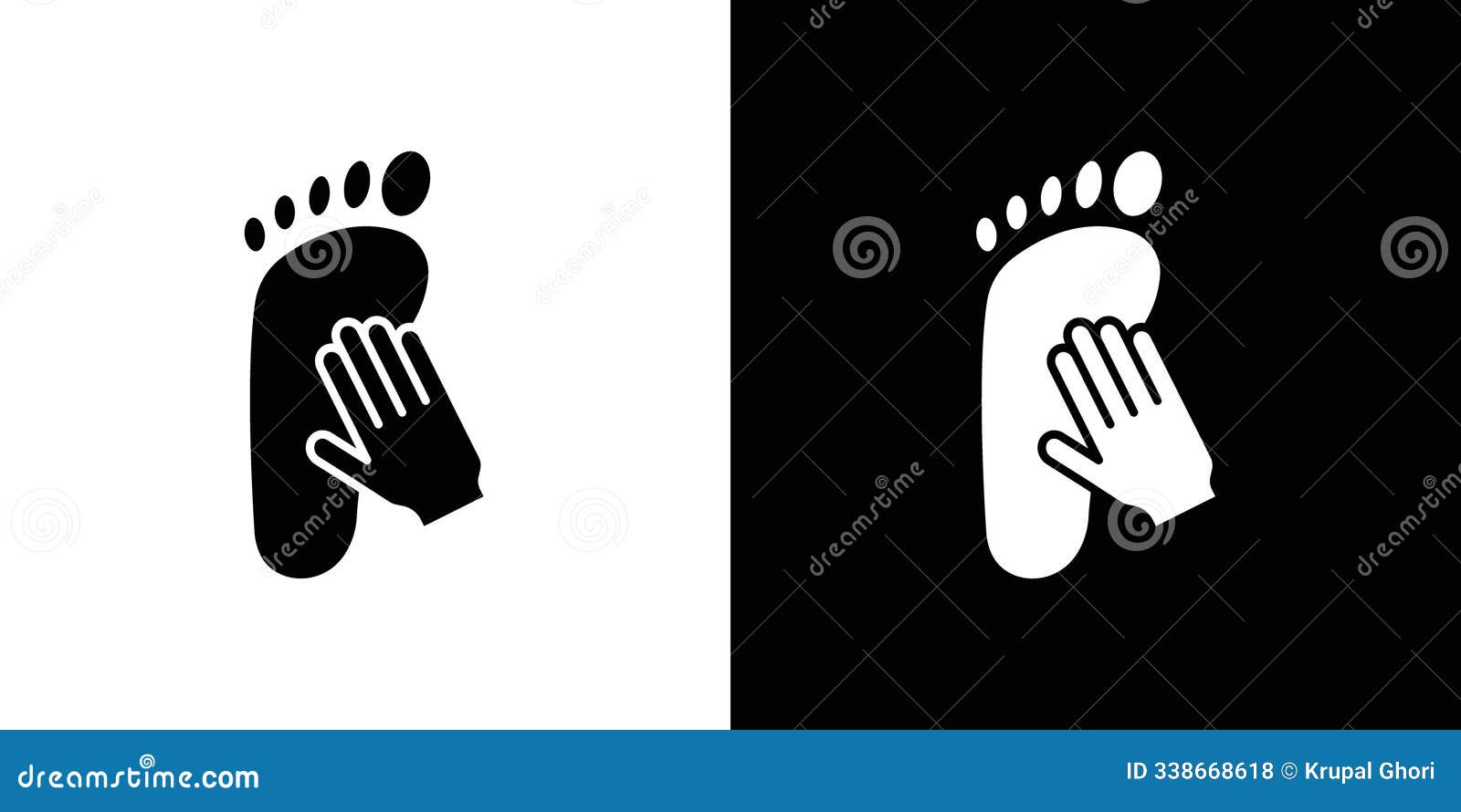 Hand and Foot Icon Art Design Illustration Stock Vector - Illustration ...