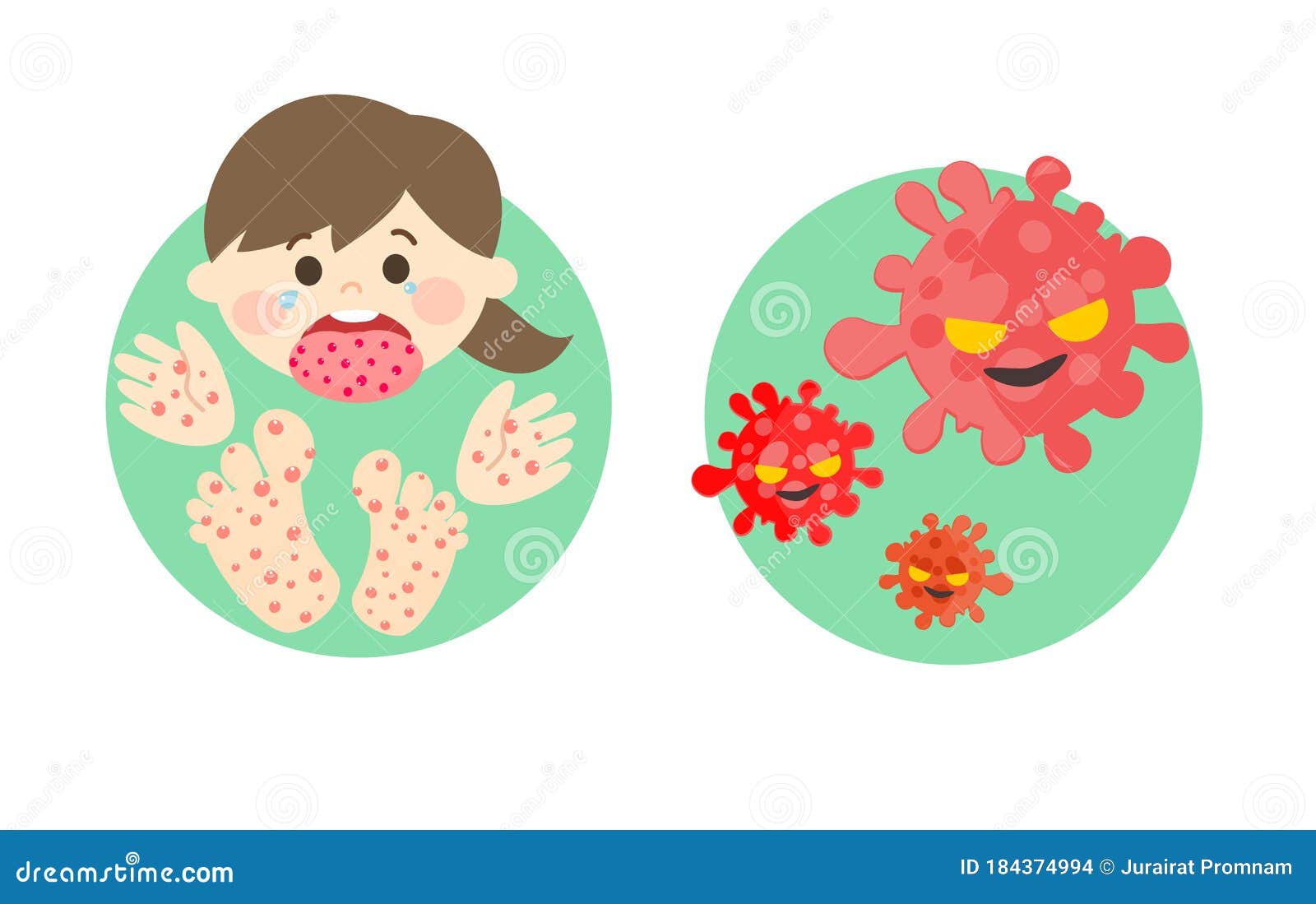 Kids Sick Vector stock vector. Illustration of clinical - 184374994