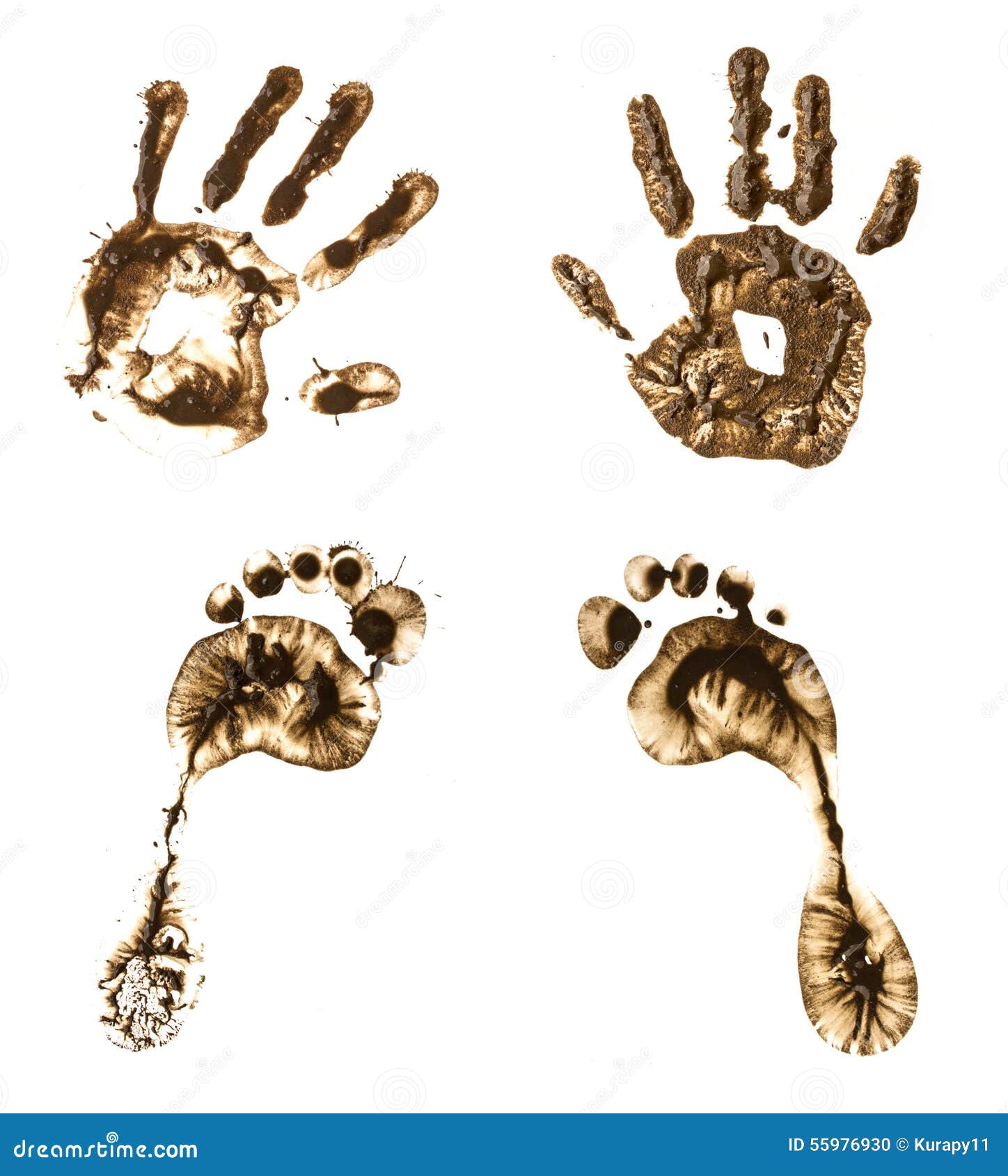 Hand and foot print stock photo. Image of objects, childhood - 55976930
