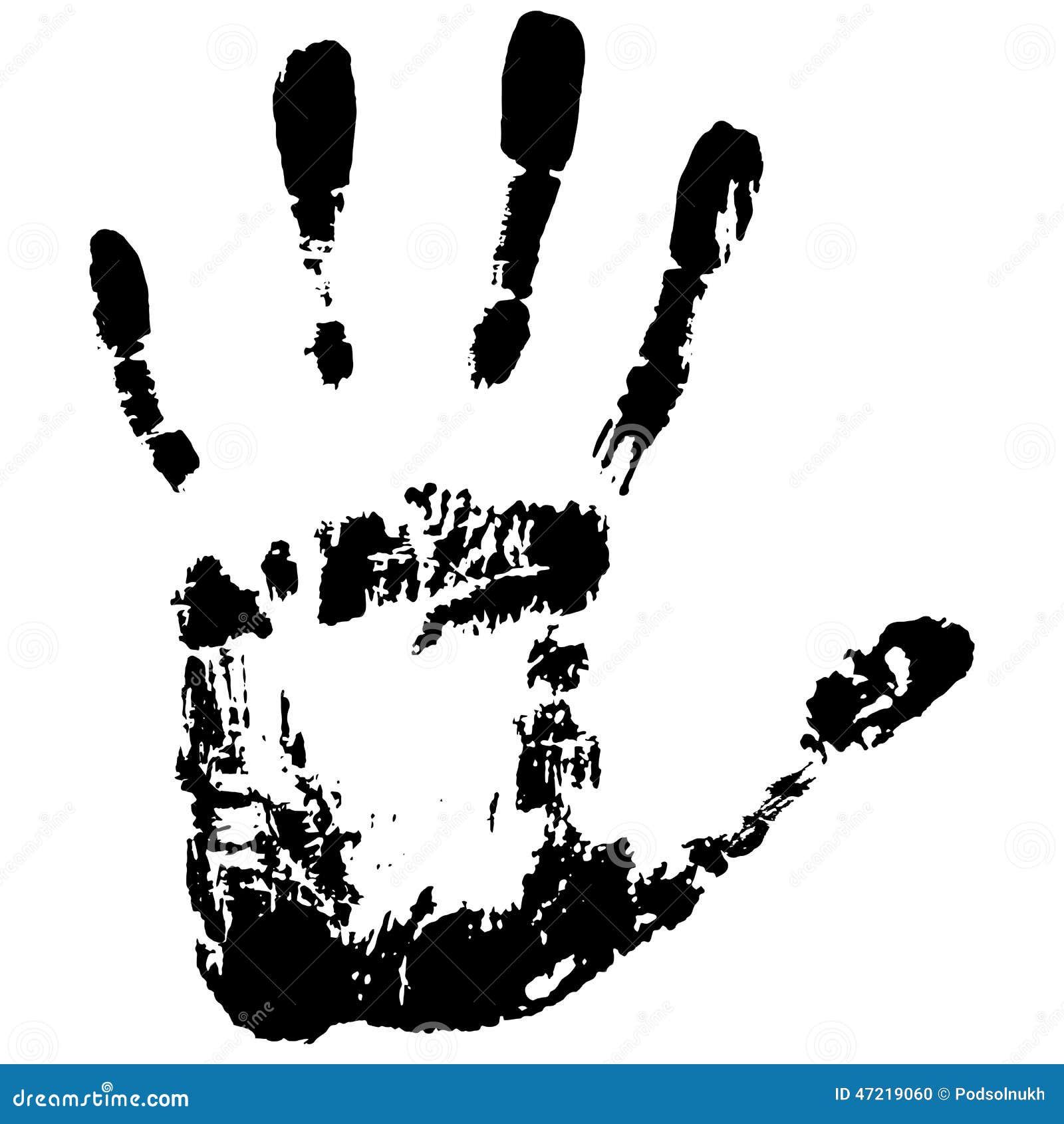 Hand footprint stock illustration. Illustration of fossil - 47219060