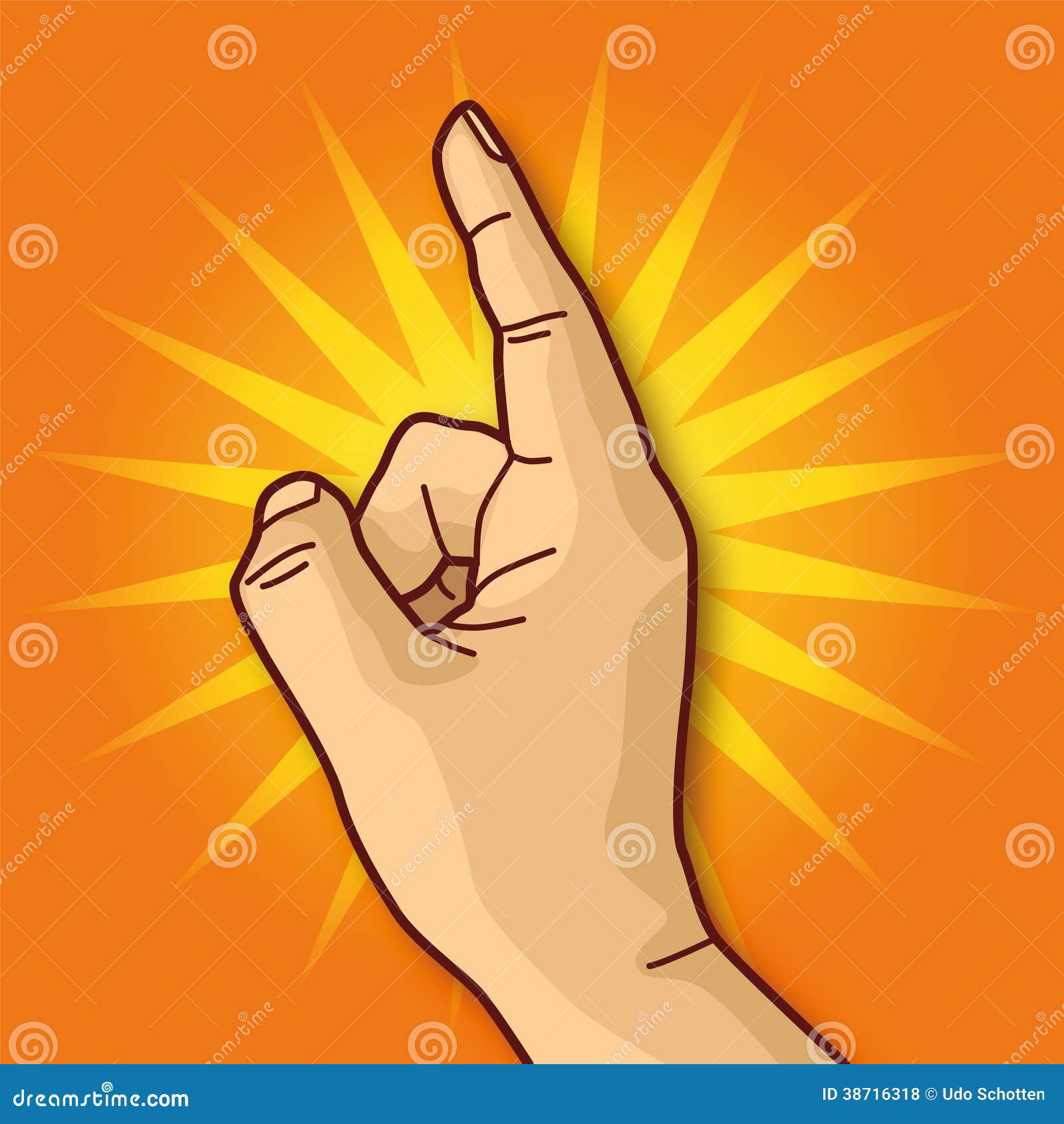 Hand and forefinger stock vector. Illustration of office - 38716318