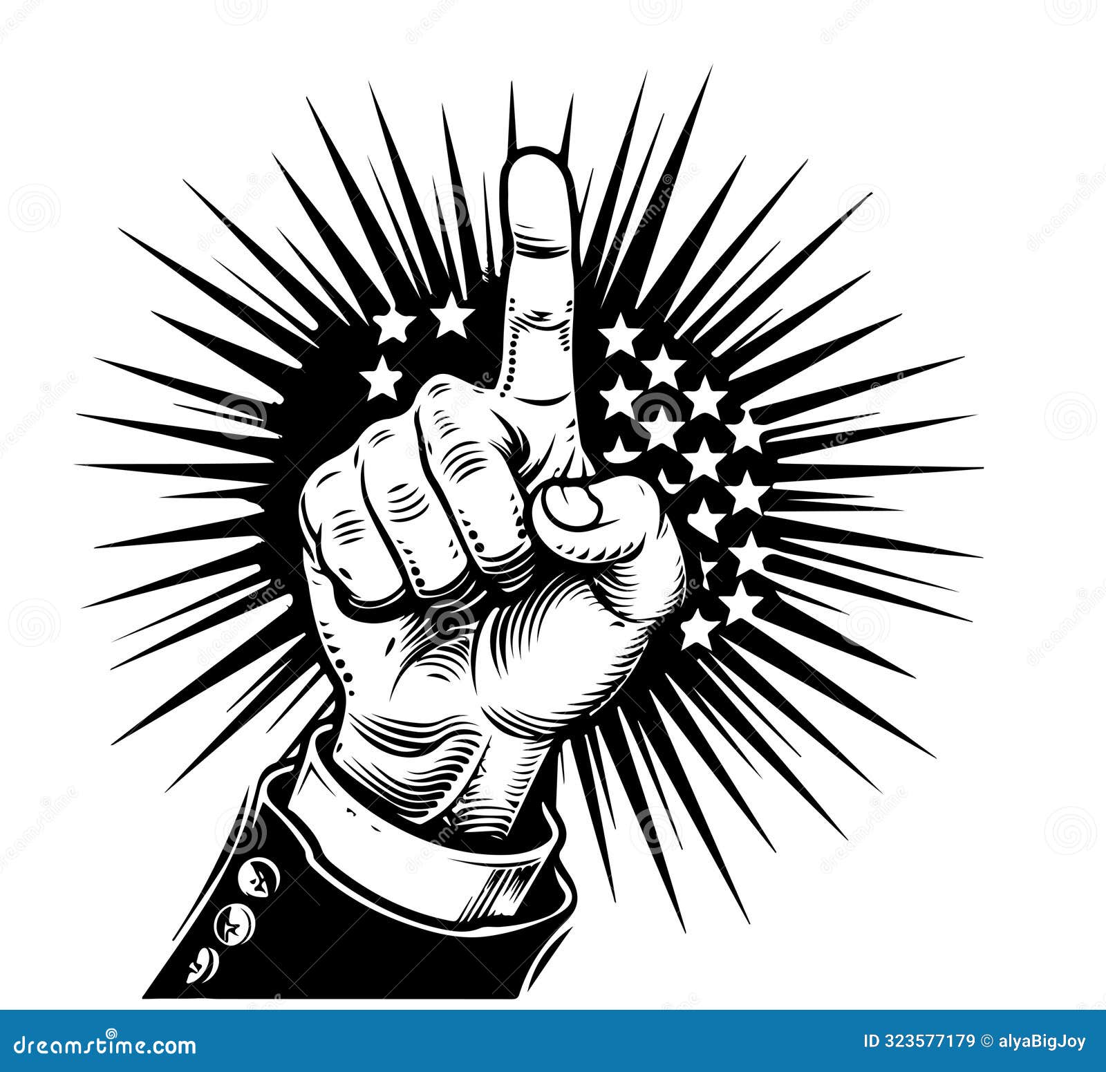 A Hand with Forefinger Pointing in Front. Stock Vector - Illustration ...