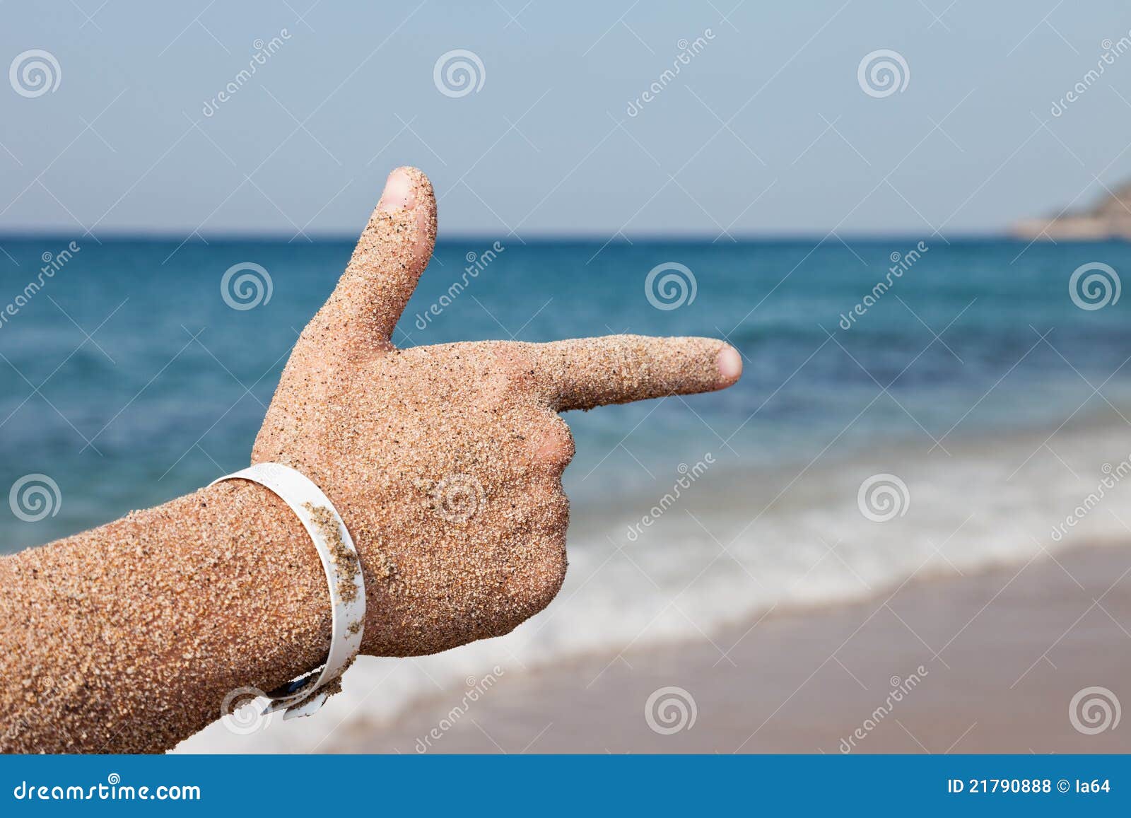 Hand Forefinger Pointing Sea Beach Stock Photo - Image of coast, nature ...