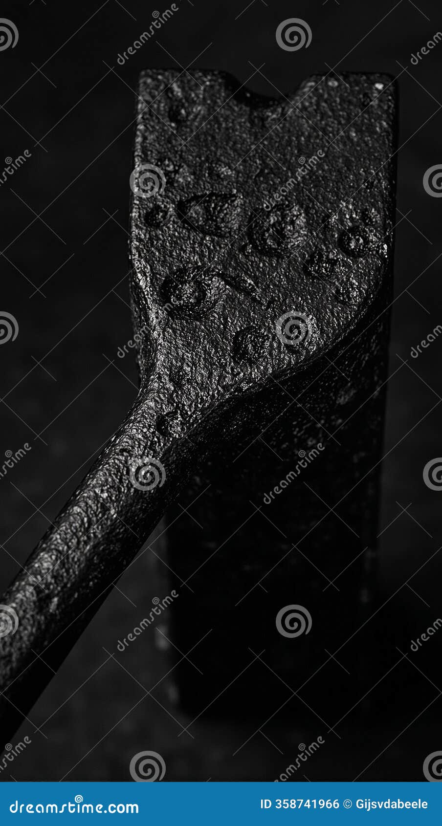 Hand Forged Iron Close Up with Visible Hammer Marks Exuding Strength ...