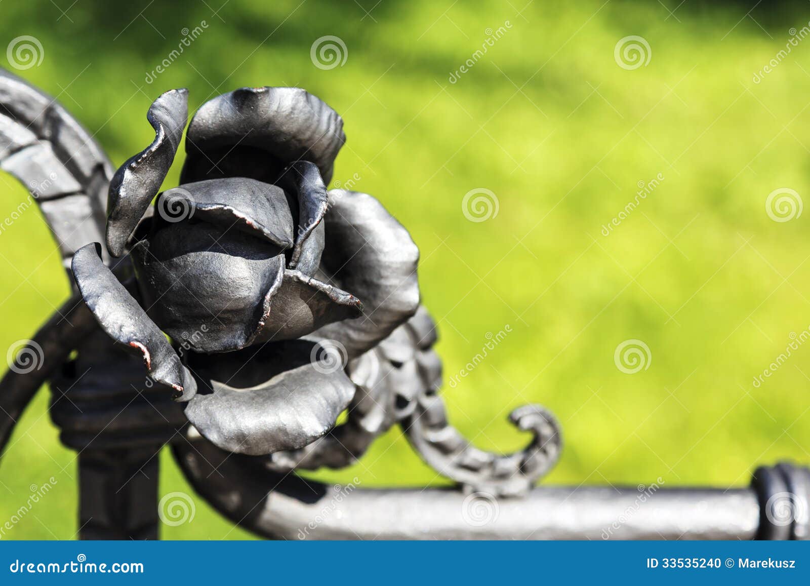 Hand forged metal rose stock photo. Image of motive, design - 33535240