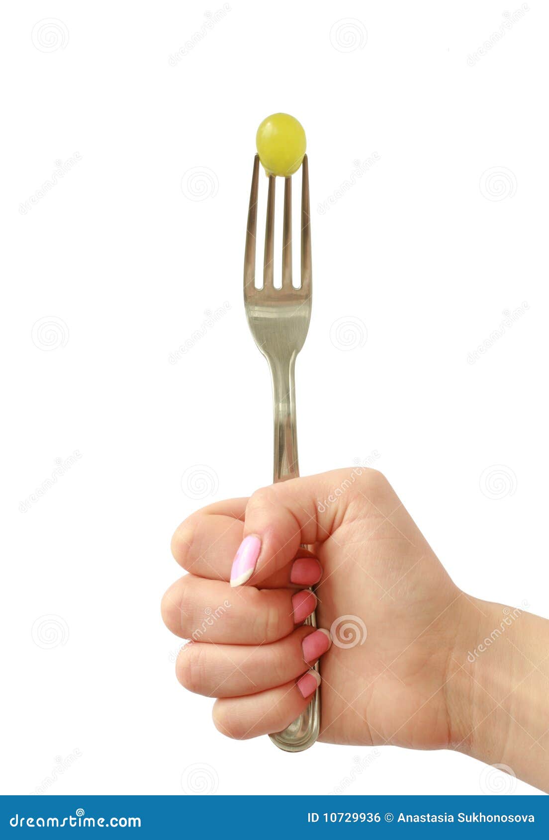 Hand with a fork stock photo. Image of vegetarianism - 10729936