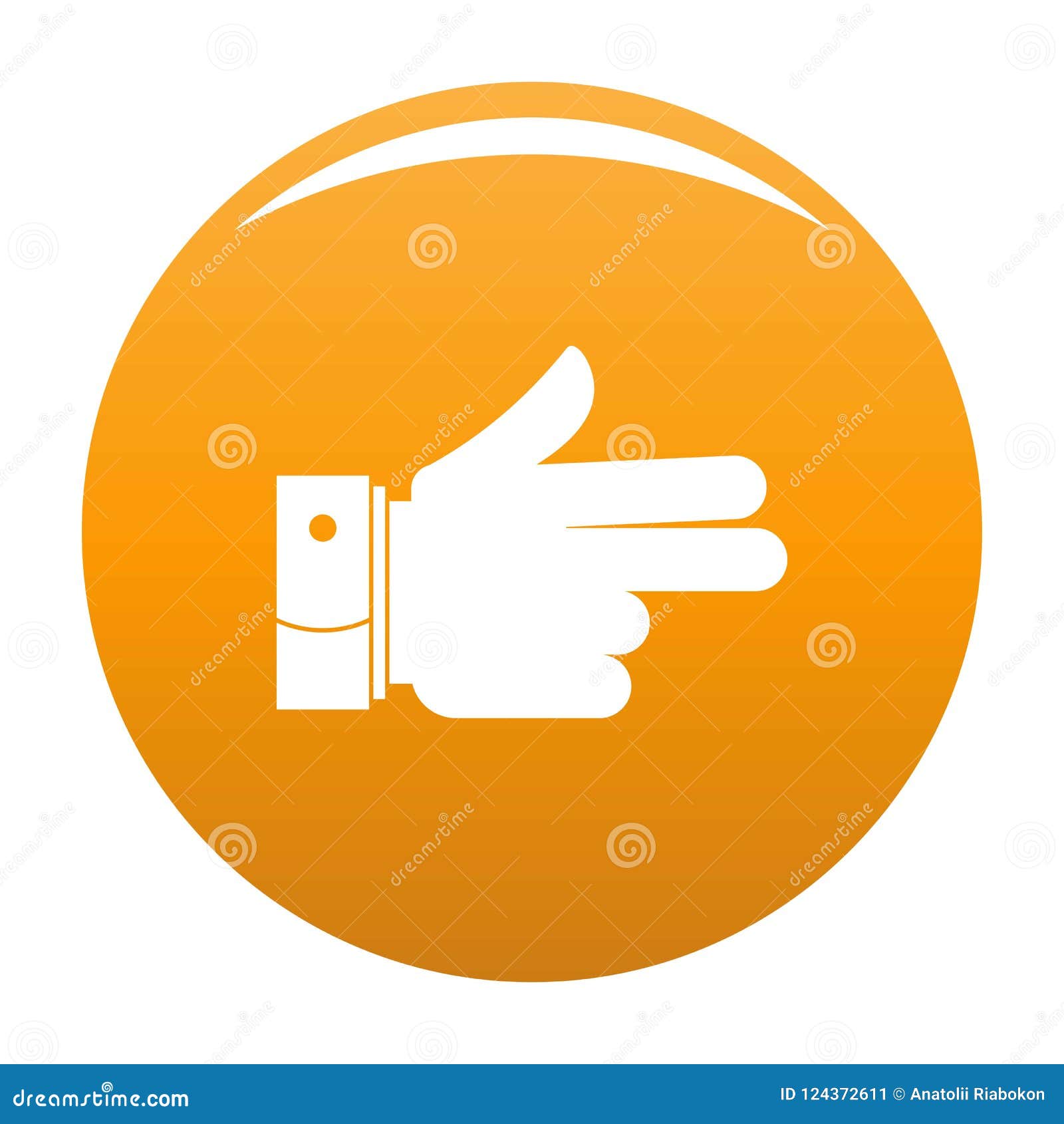Hand forward icon orange stock illustration. Illustration of hold ...