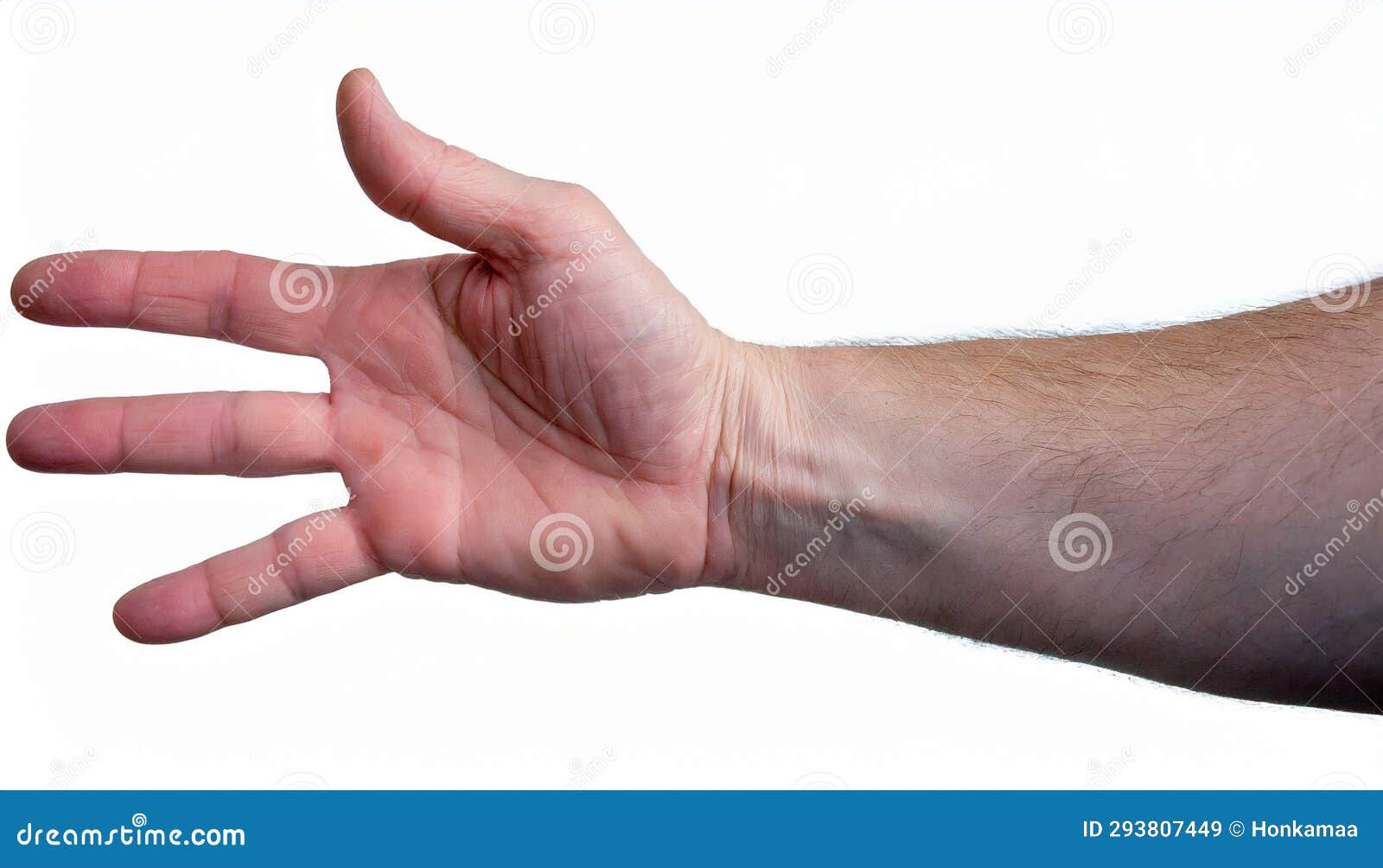 A hand with four fingers stock image. Image of mutant - 293807449