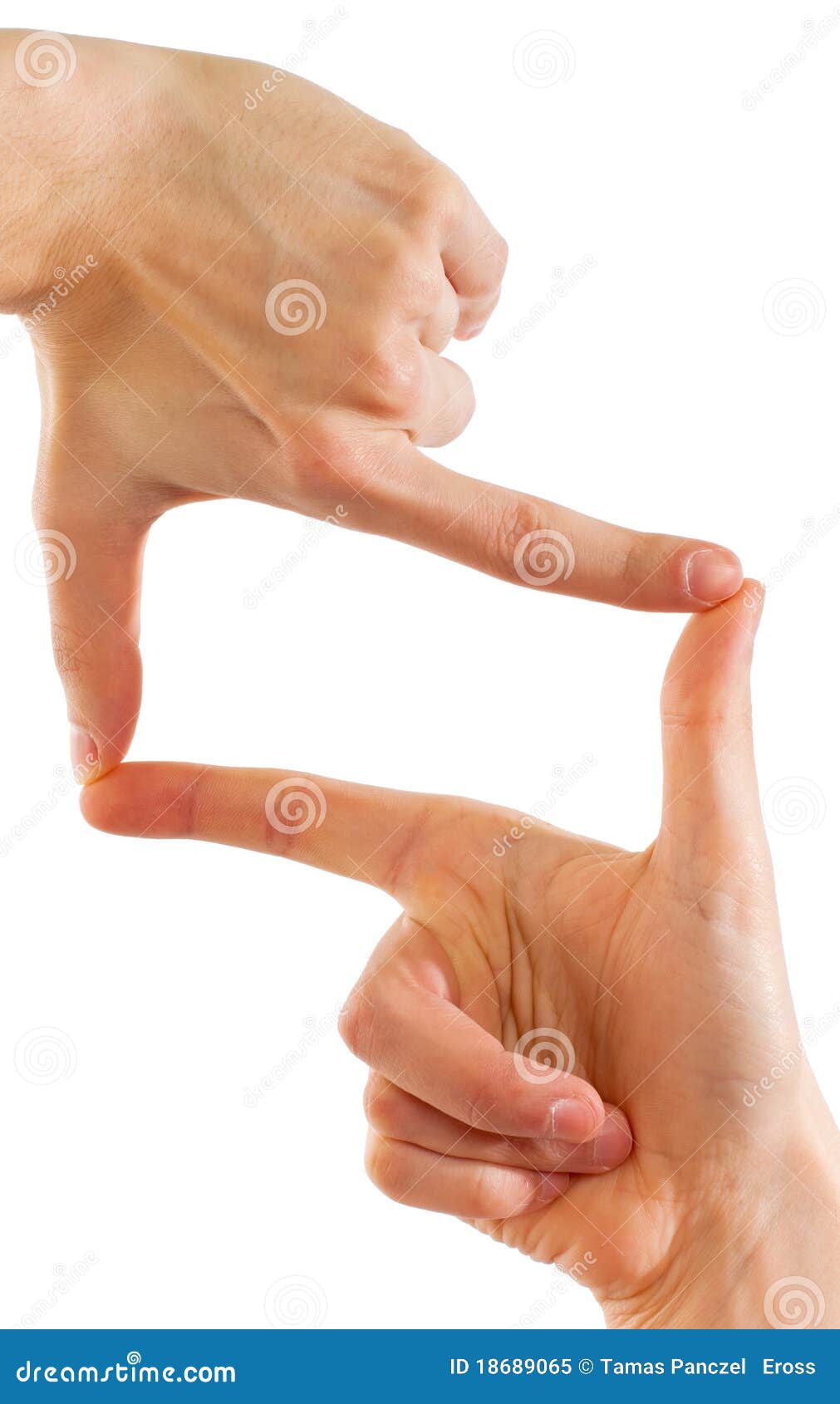 Hand frame stock image. Image of thumb, square, form - 18689065