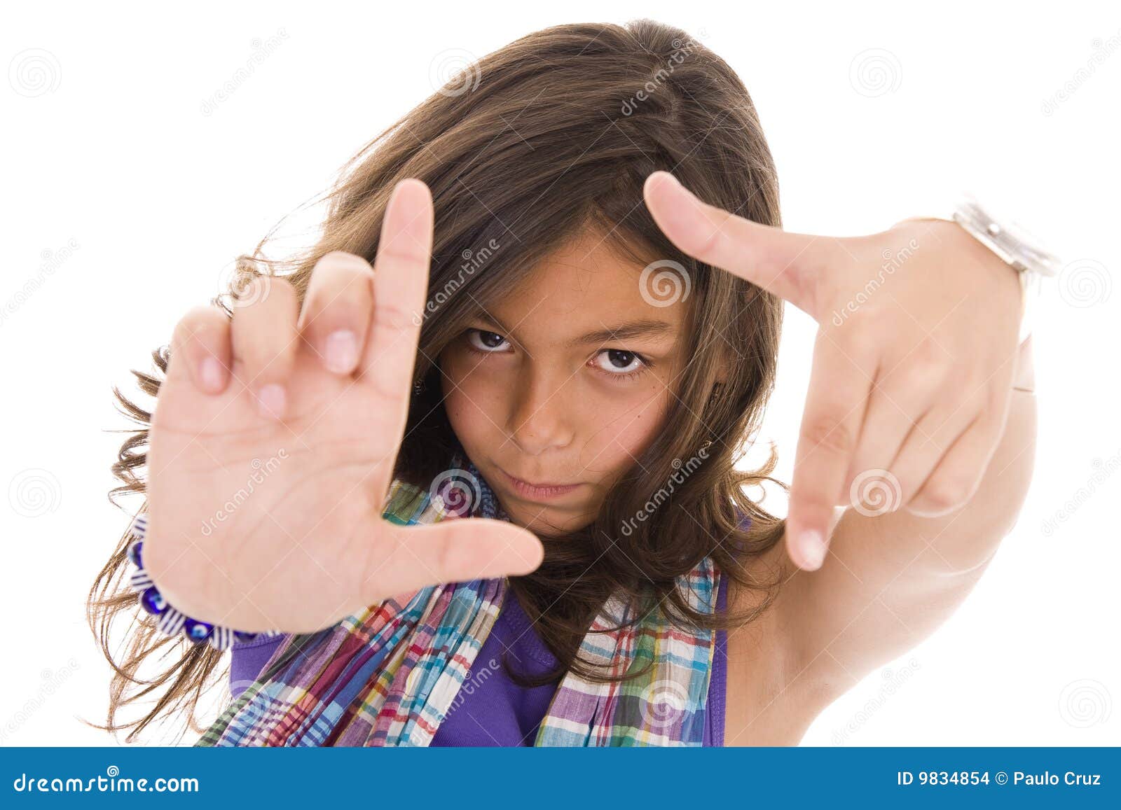 Hand frame stock photo. Image of brunette, attractive - 9834854