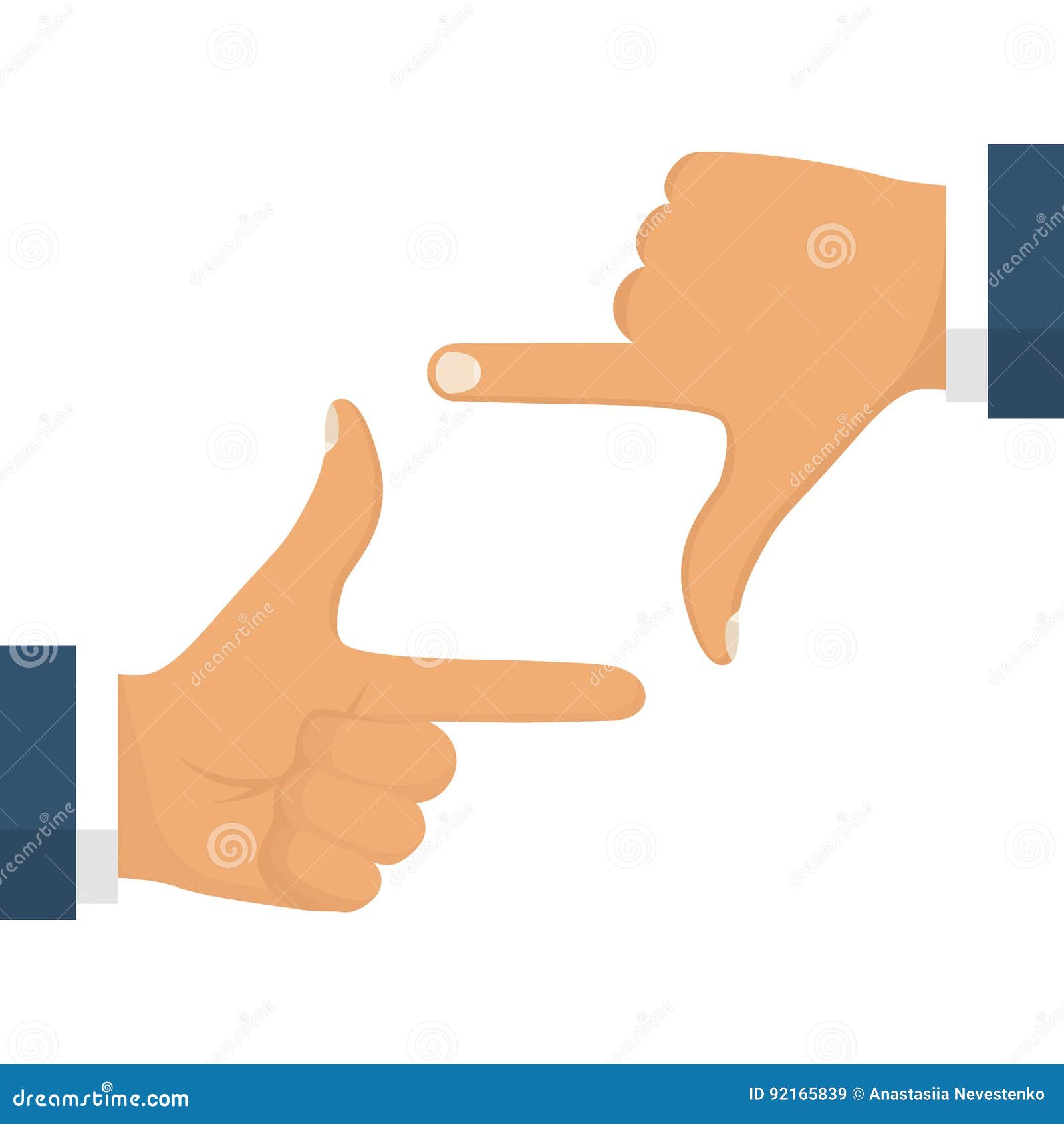 Hand frame isolated stock vector. Illustration of place - 92165839