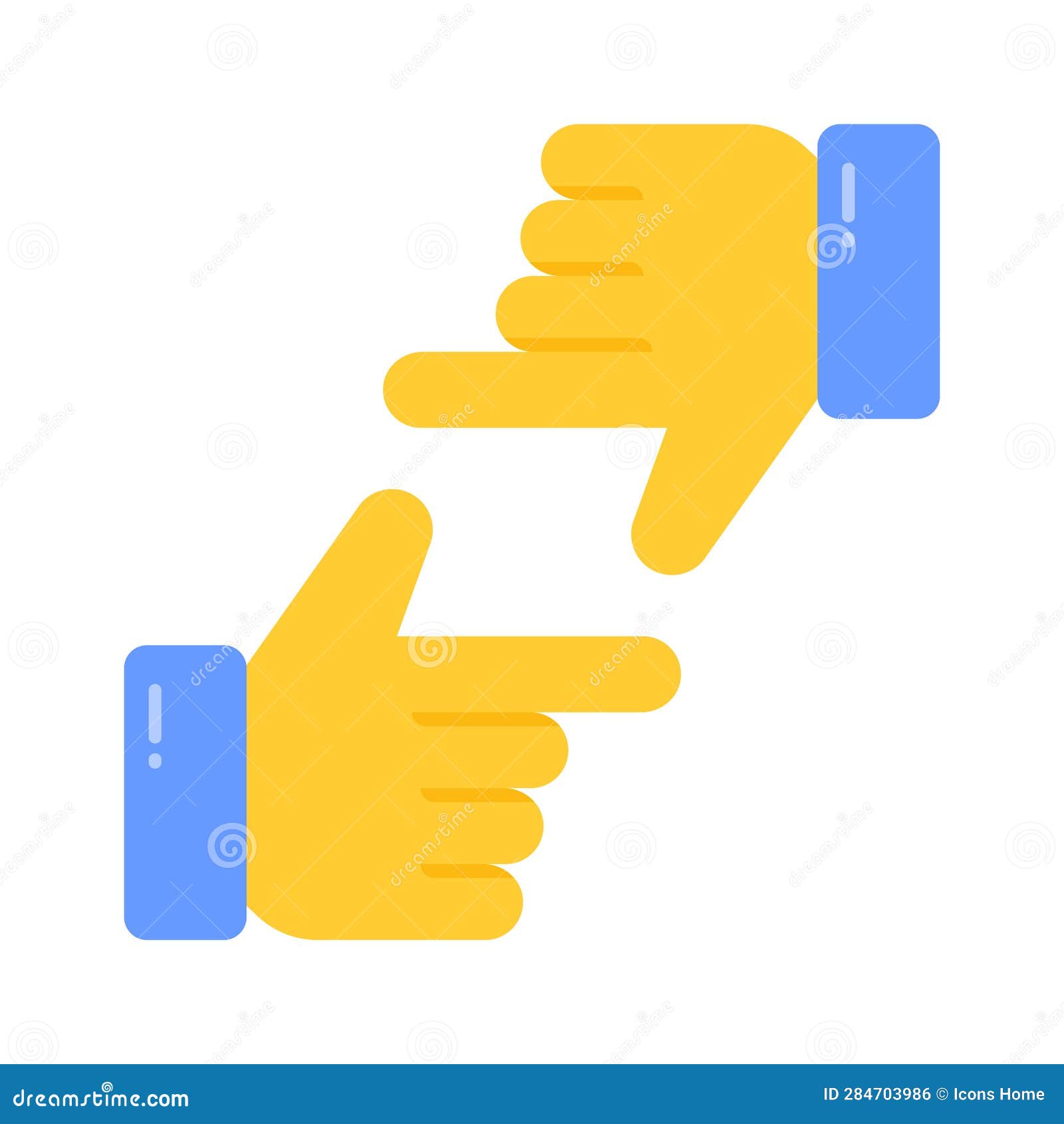 Hand Framing or Cropping a Camera Photo, Director Hand Gesture Icon ...