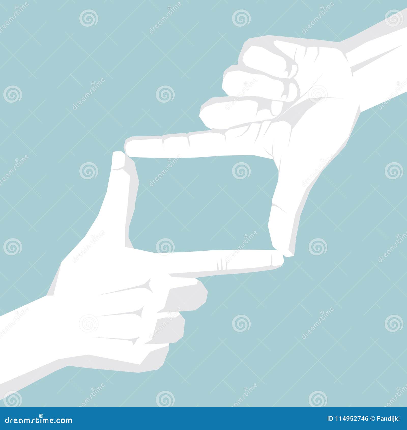 Hand Framing Icon Flat Graphic Design Stock Vector - Illustration of ...