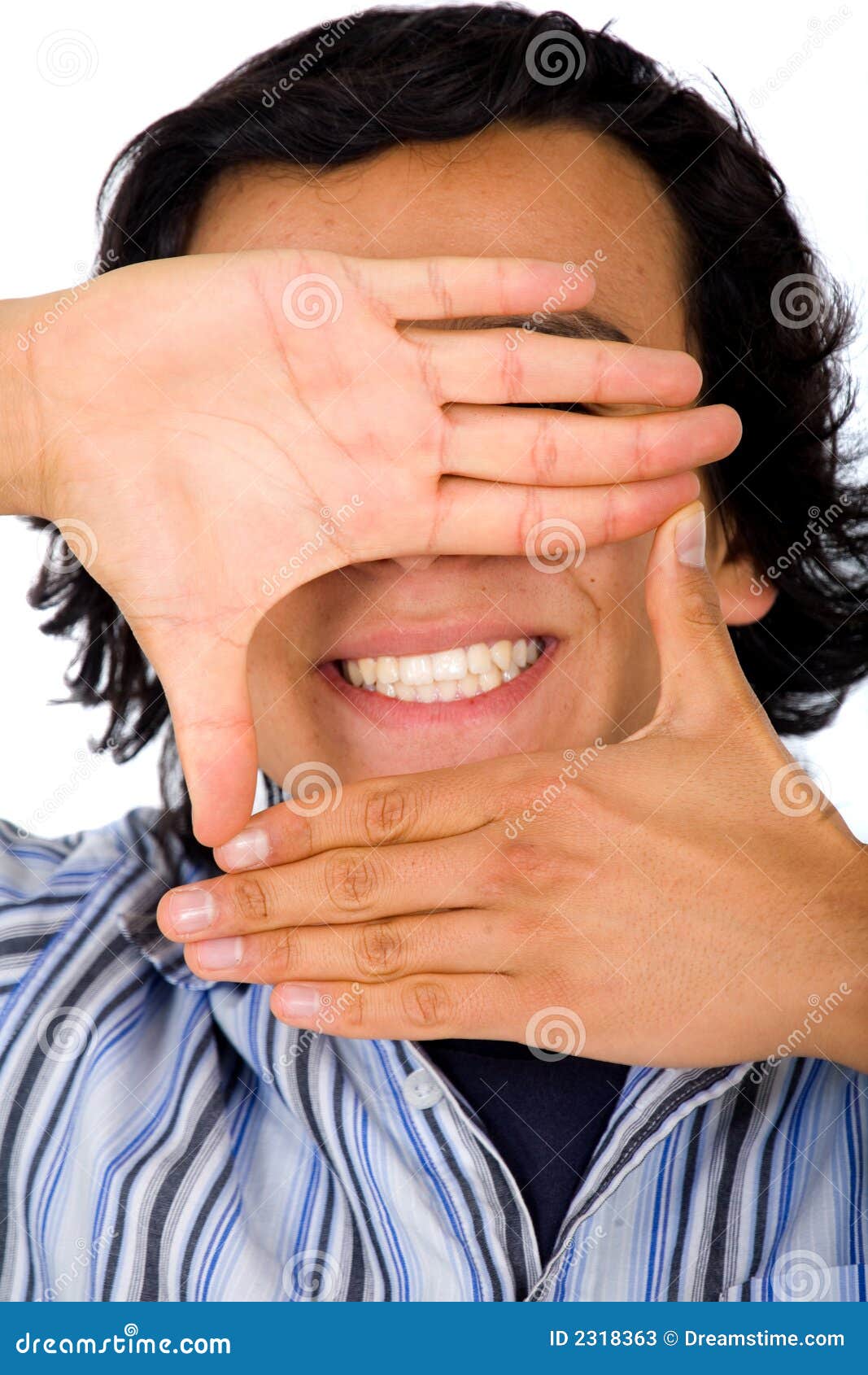 Hand framing a smile stock image. Image of latin, composition - 2318363