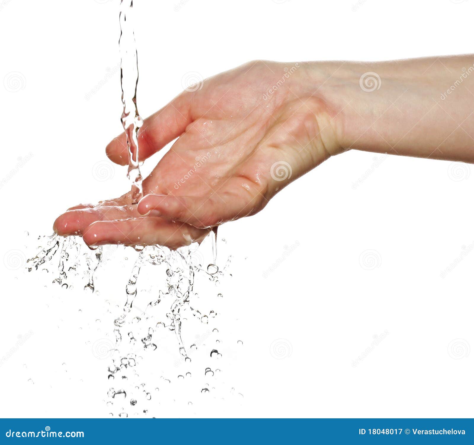Hand and fresh water stock image. Image of flow, hand - 18048017
