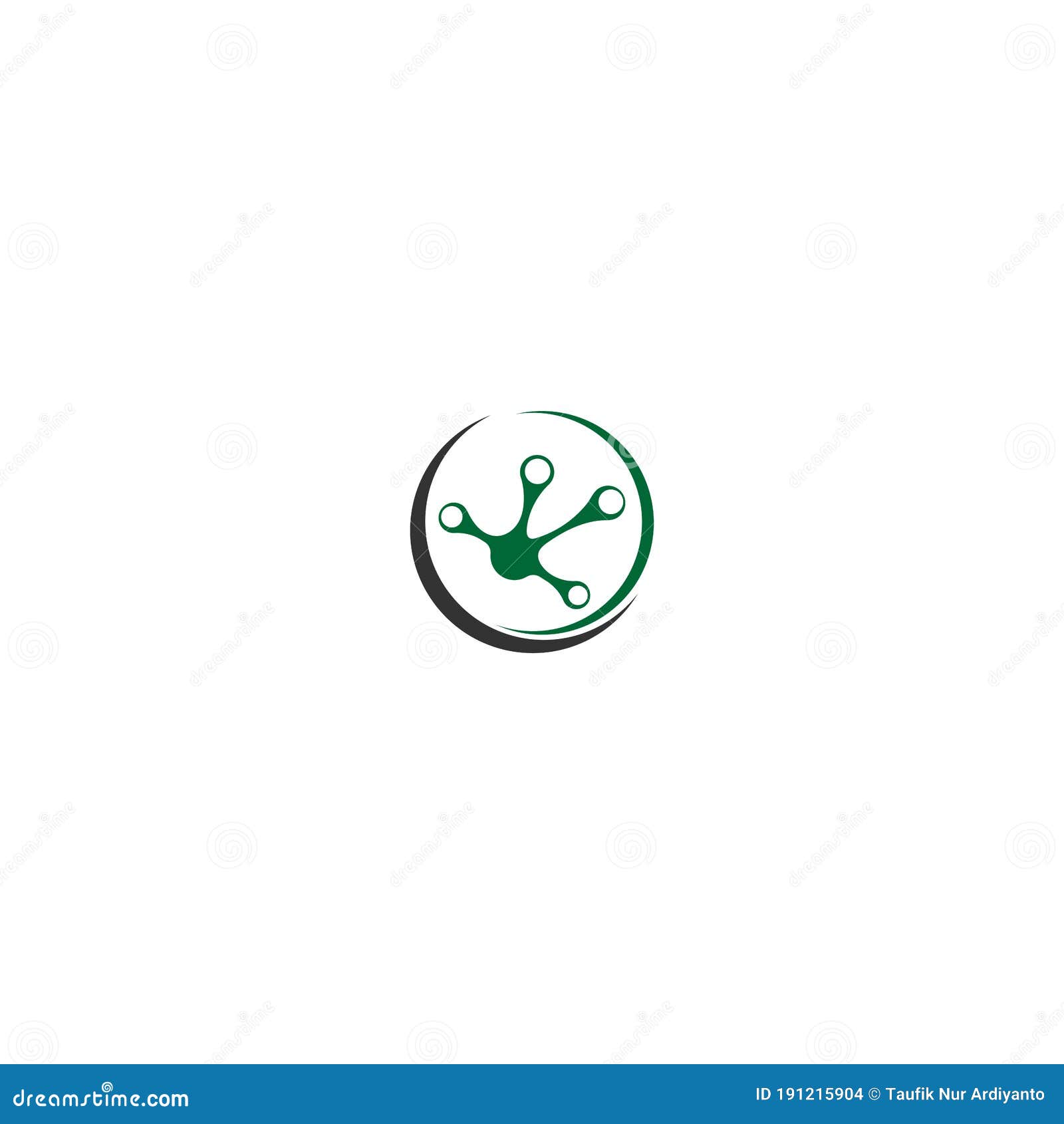 Hand frog print logo icon stock vector. Illustration of clip - 191215904