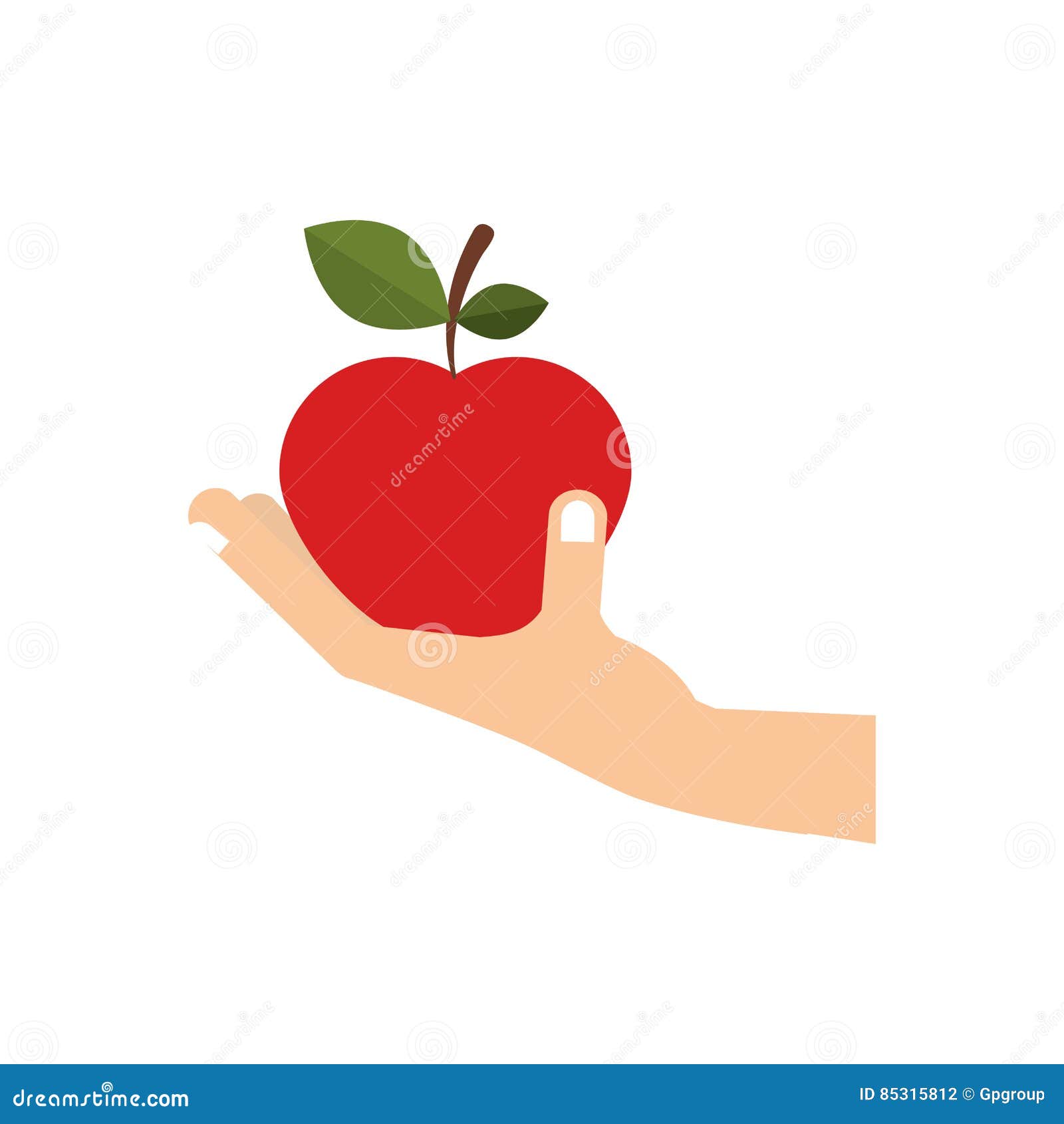 Hand with fruit stock illustration. Illustration of prepared - 85315812