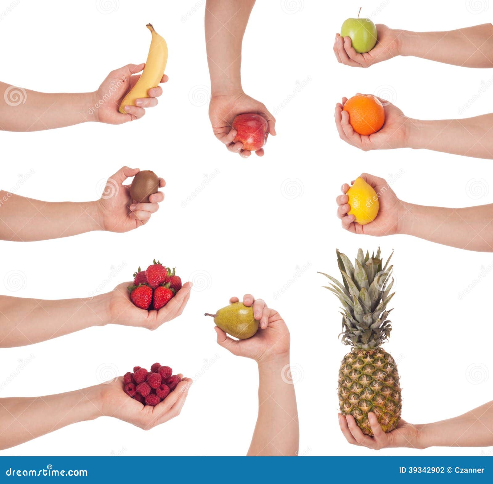 Hand fruit set stock photo. Image of eating, closeup - 39342902