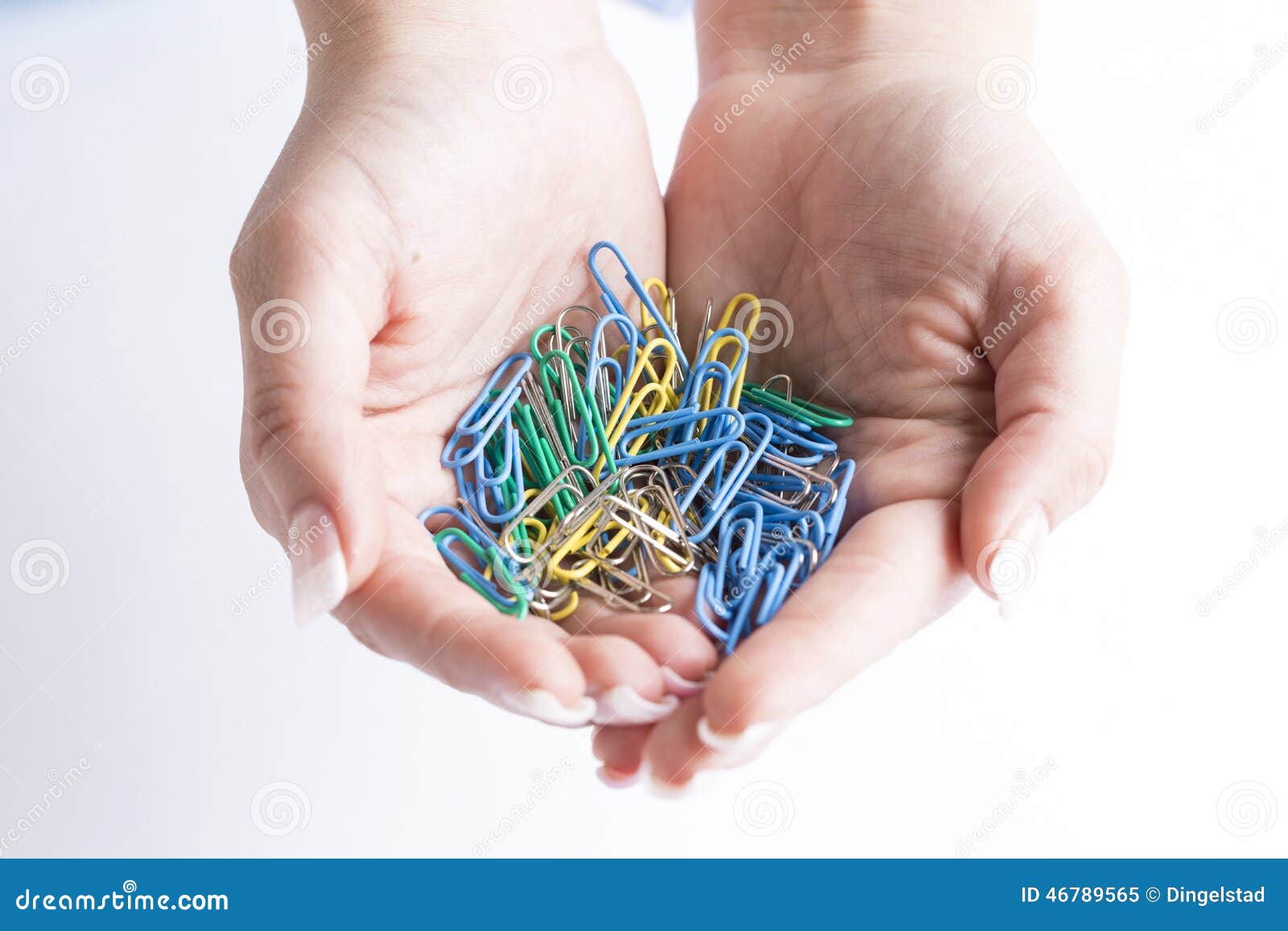 Hand full of paper clips stock image. Image of document - 46789565