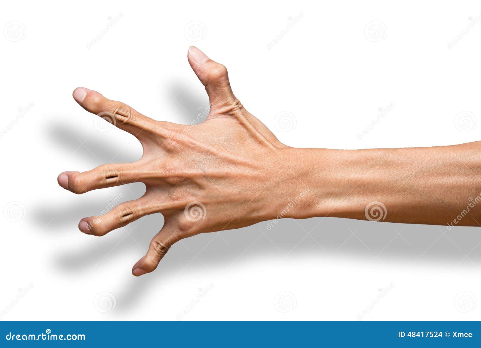 Hand, furchtsamer Greifer stockfoto. Bild von sprung - 48417524