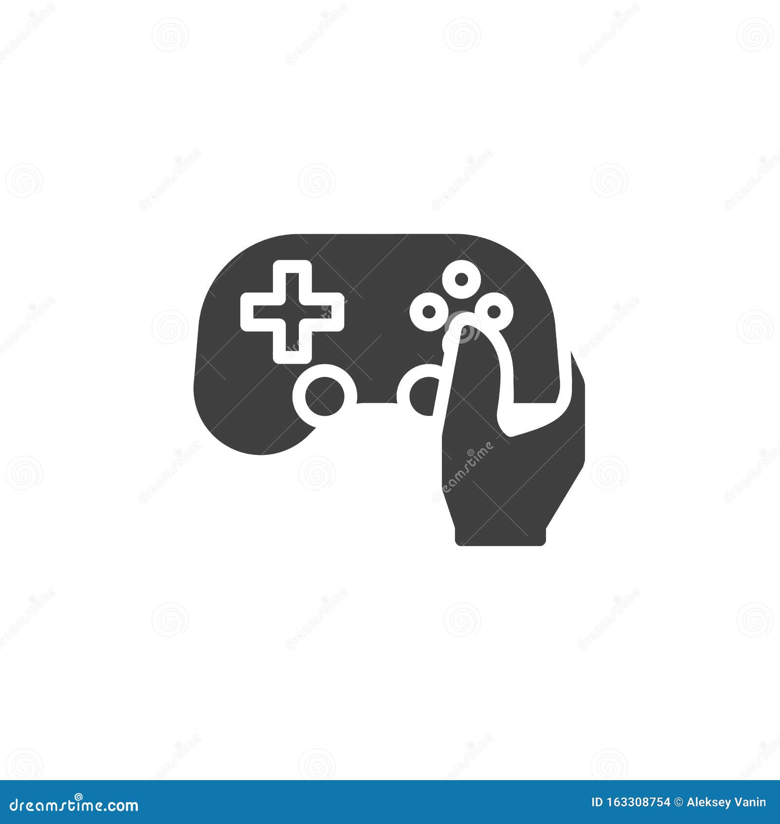 Hand with Gamepad Joystick Vector Icon Stock Vector - Illustration of ...